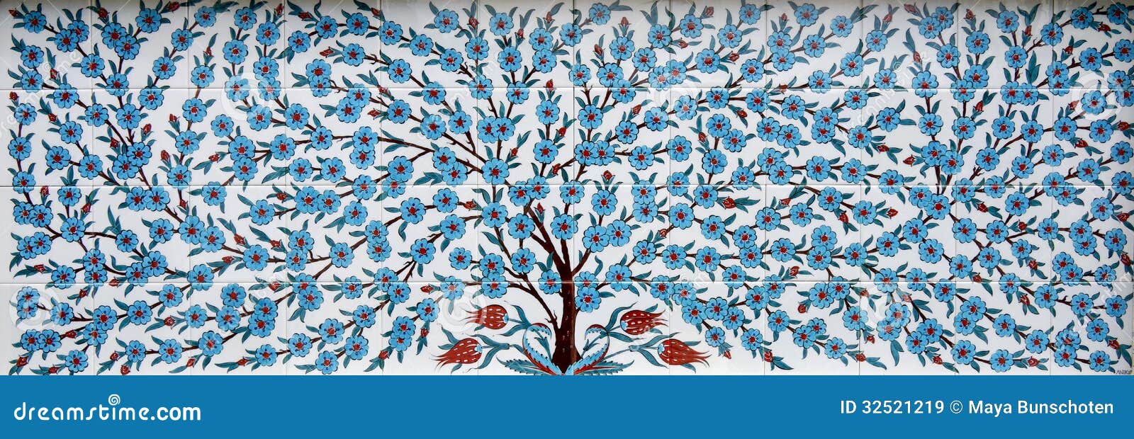 Tree of mosaic tiles stock image. Image of ottoman, decor - 32521219