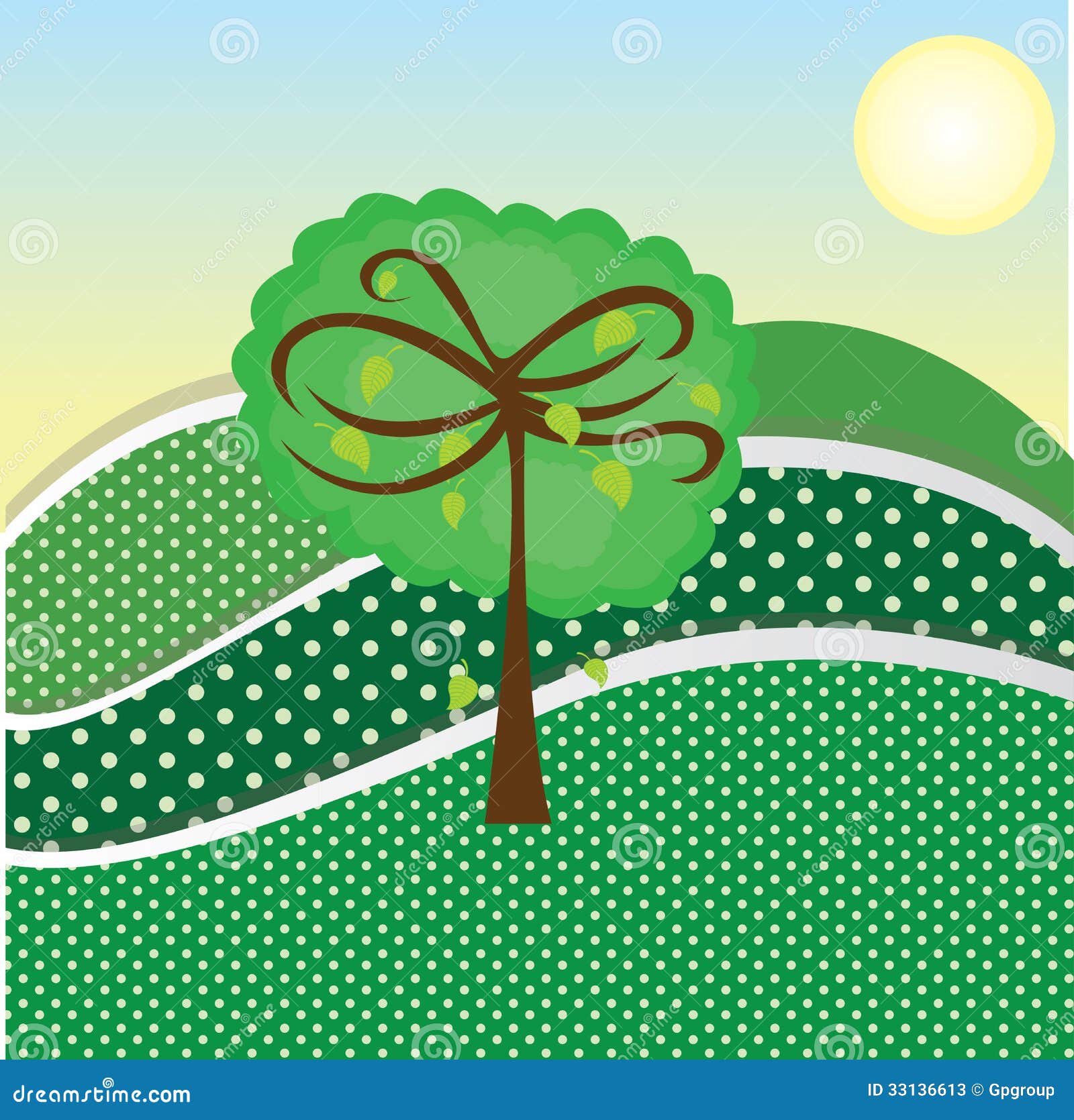 Tree Natural Plant Graphical Lineart Set. Line Art Vector ...