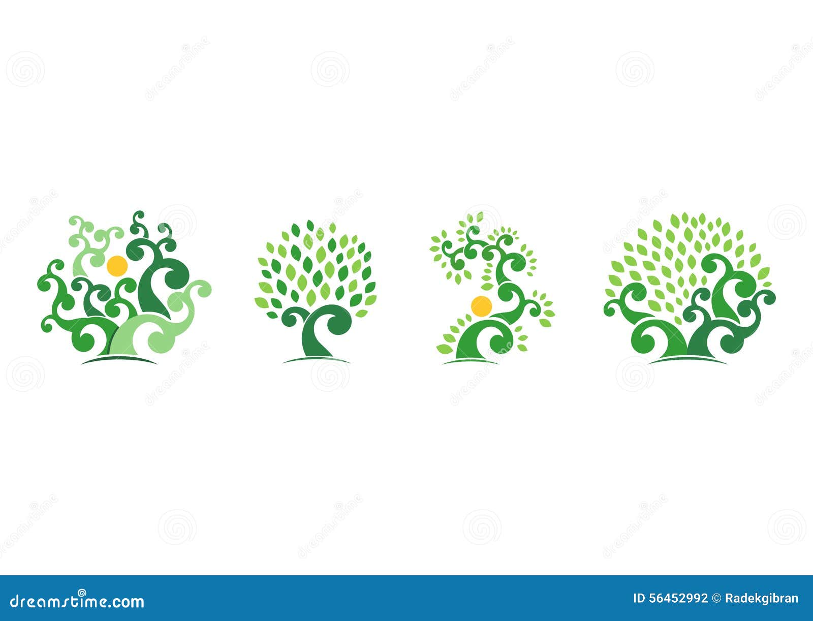 Tree Natural Logo,green Tree Ecology Illustration Symbol Icon Vector ...