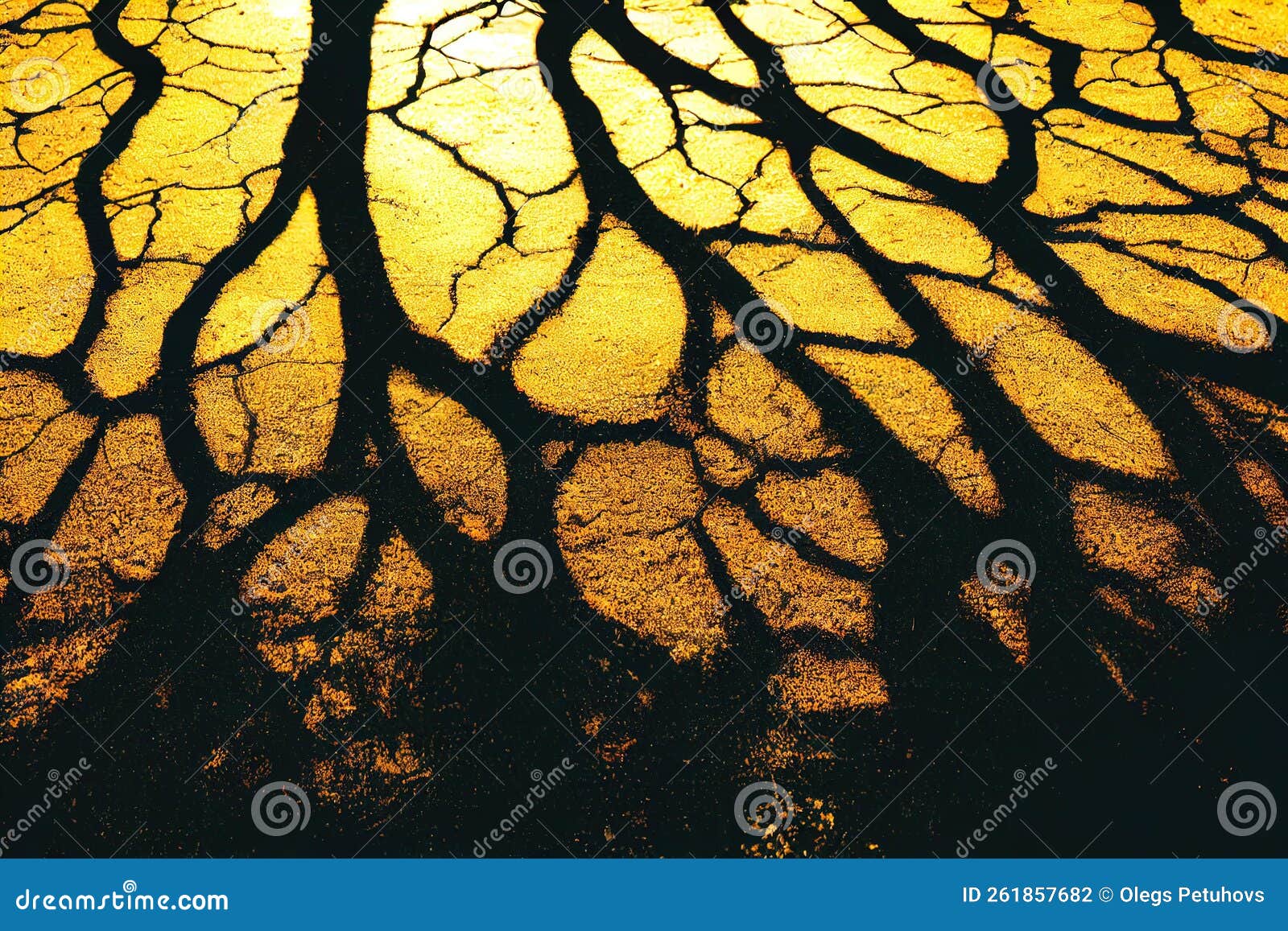 A Tree with No Leaves is Shown in the Sun Light Stock Illustration ...