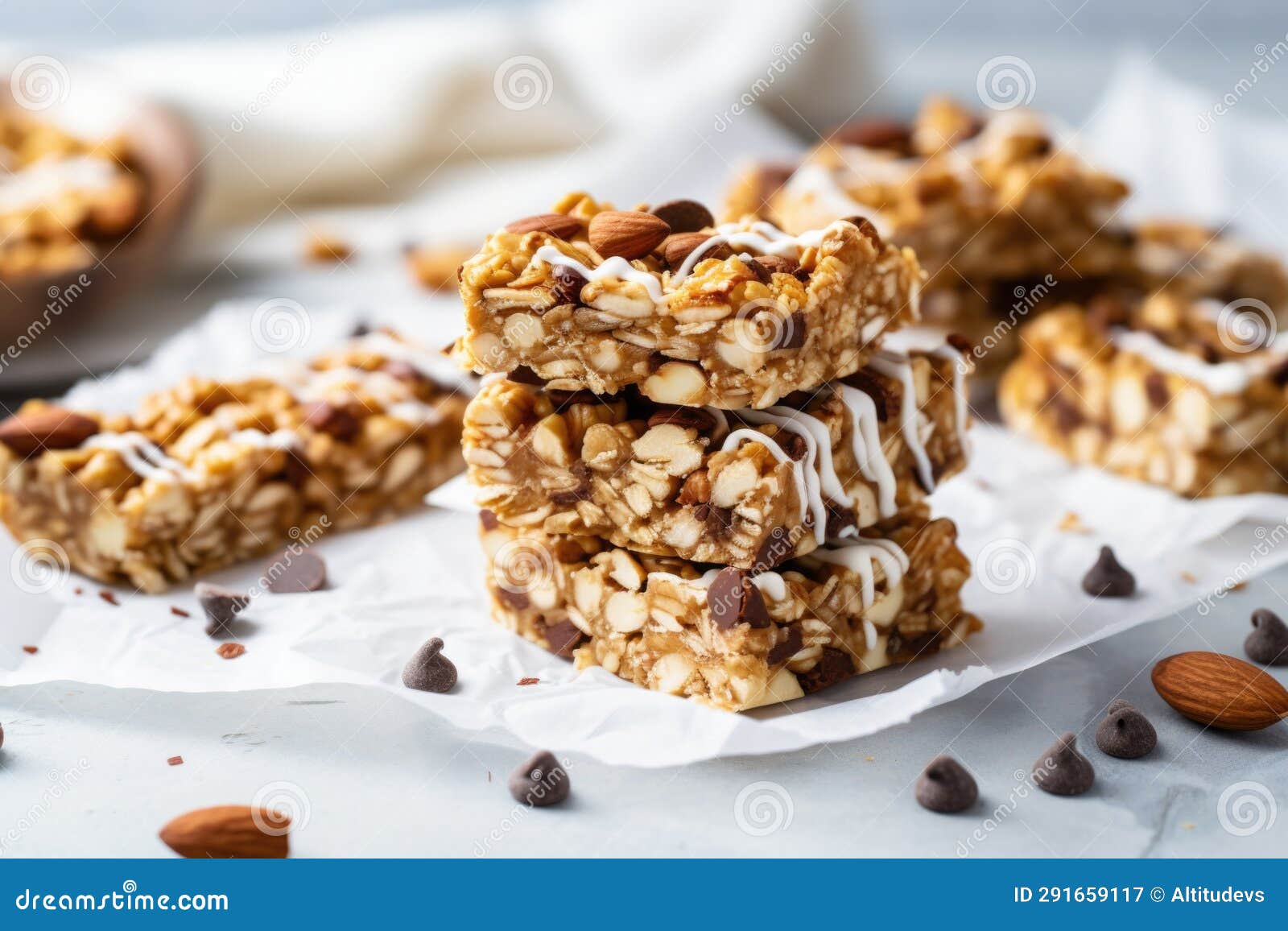 Tree Nut-free Granola Bars in Wrappers Stock Illustration ...