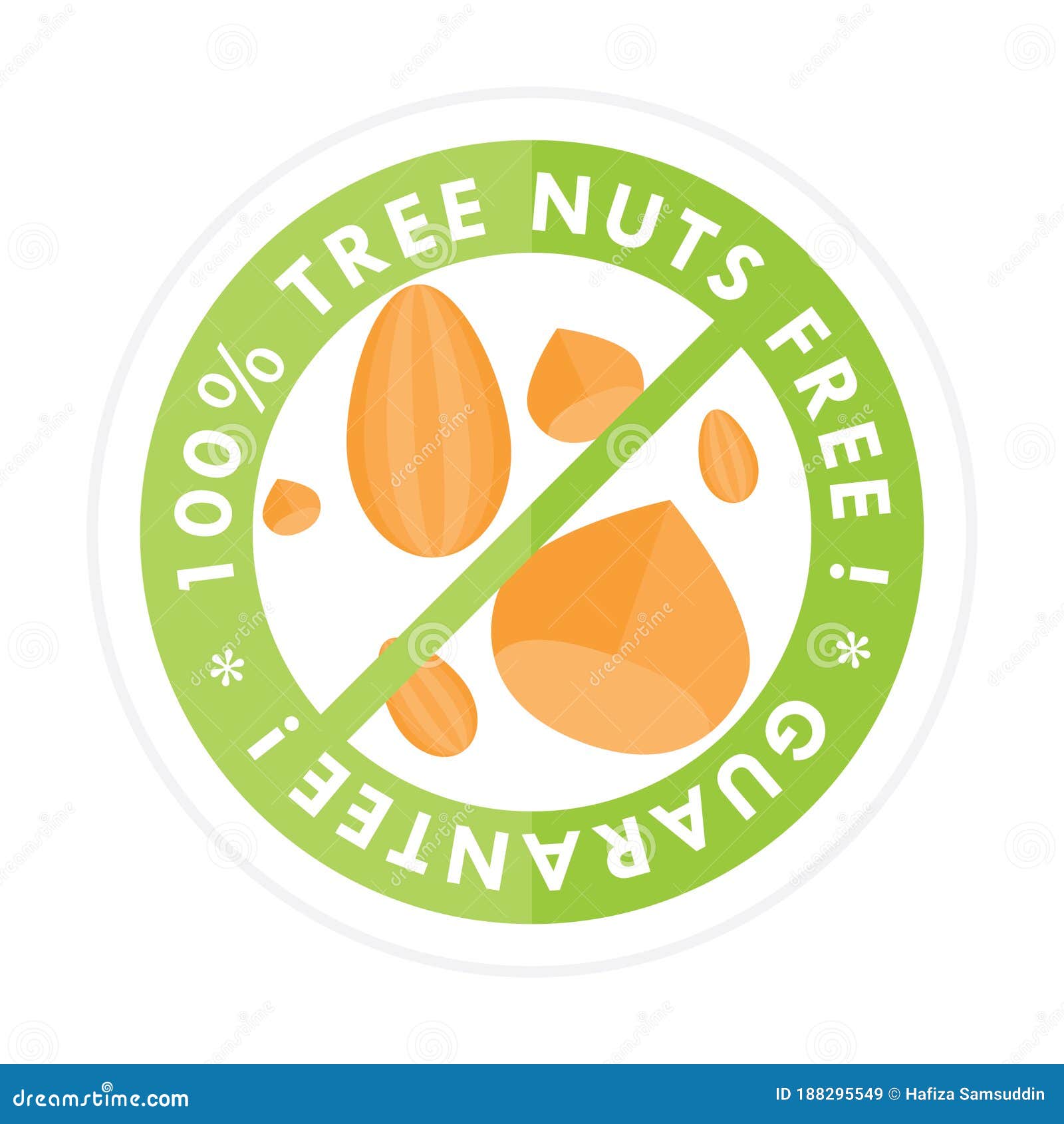 Tree Nut Free Label. Vector Illustration Decorative Design Stock Vector ...