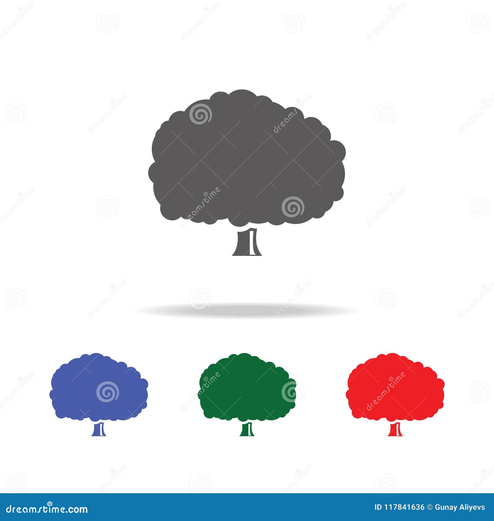 Tree Oak Icon. Elements of Trees in Multi Colored Icons. Premium ...