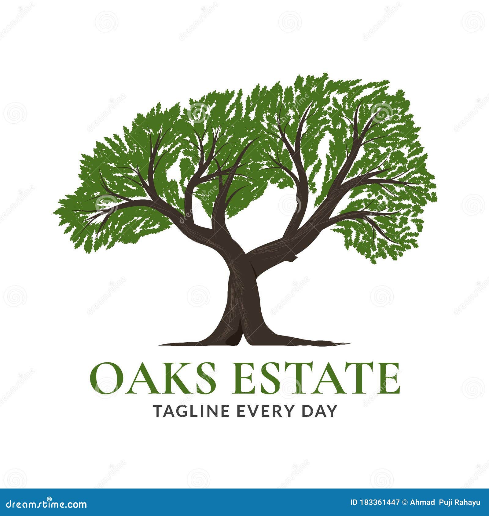 Tree Oaks Logo Design - Vector Stock Vector - Illustration of identity ...
