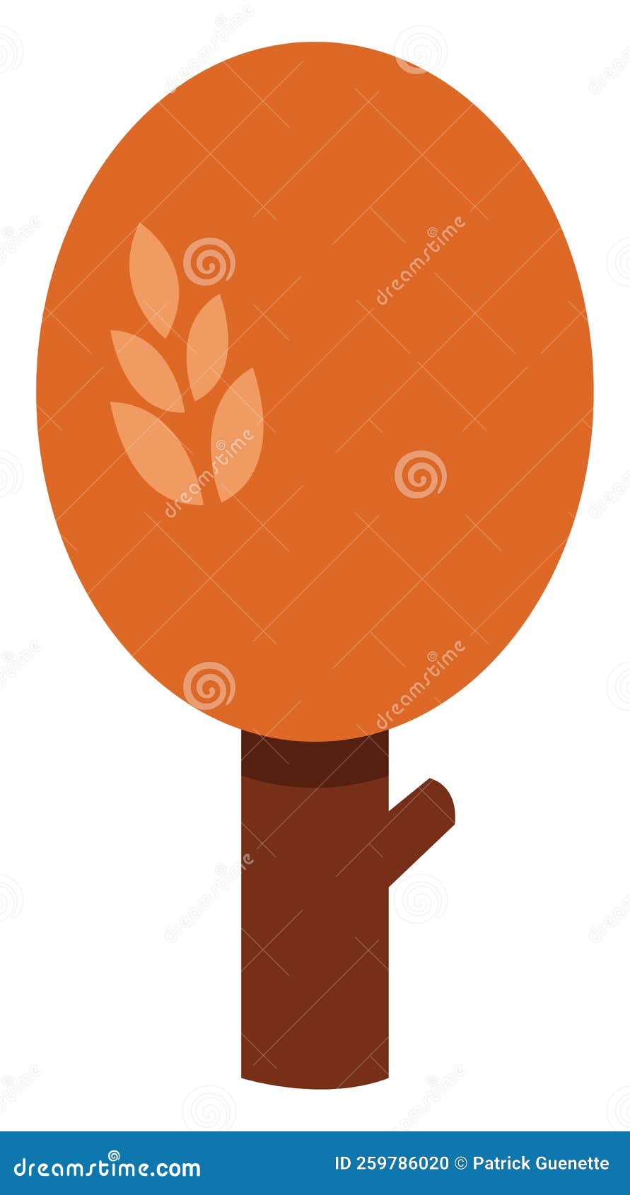 Tree with Orange Leaves, Icon Stock Vector - Illustration of orange ...