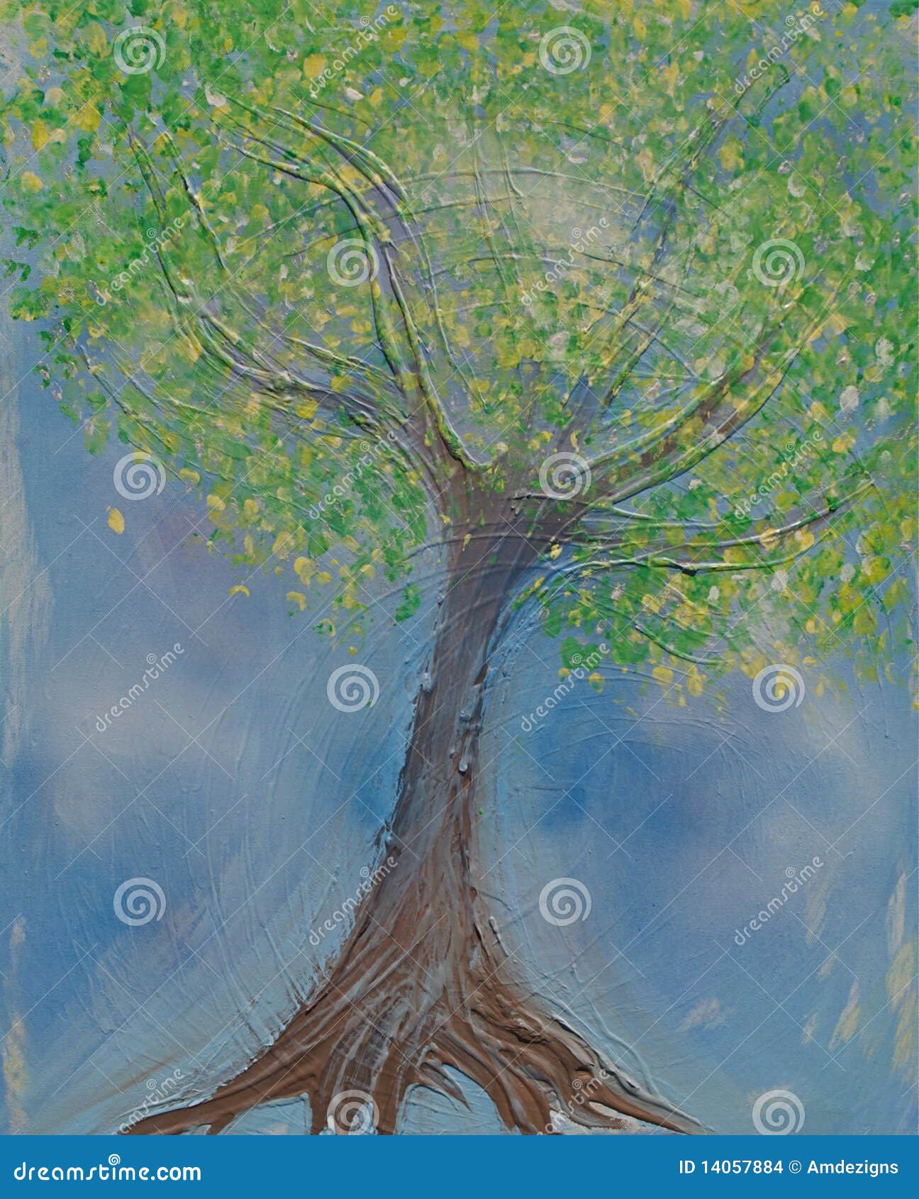 Tree painting stock illustration. Illustration of environment - 14057884