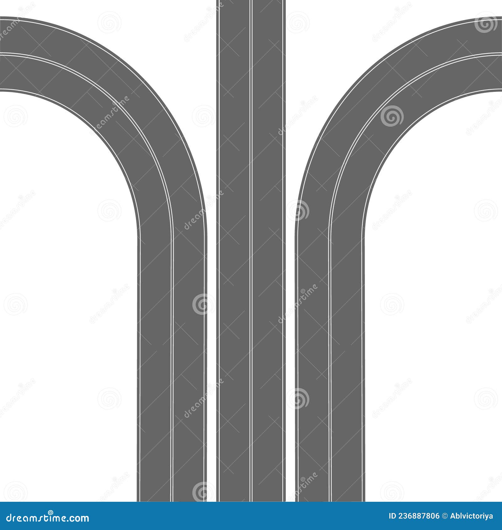 Turning Highway Banner Cartoon Vector | CartoonDealer.com #113561909
