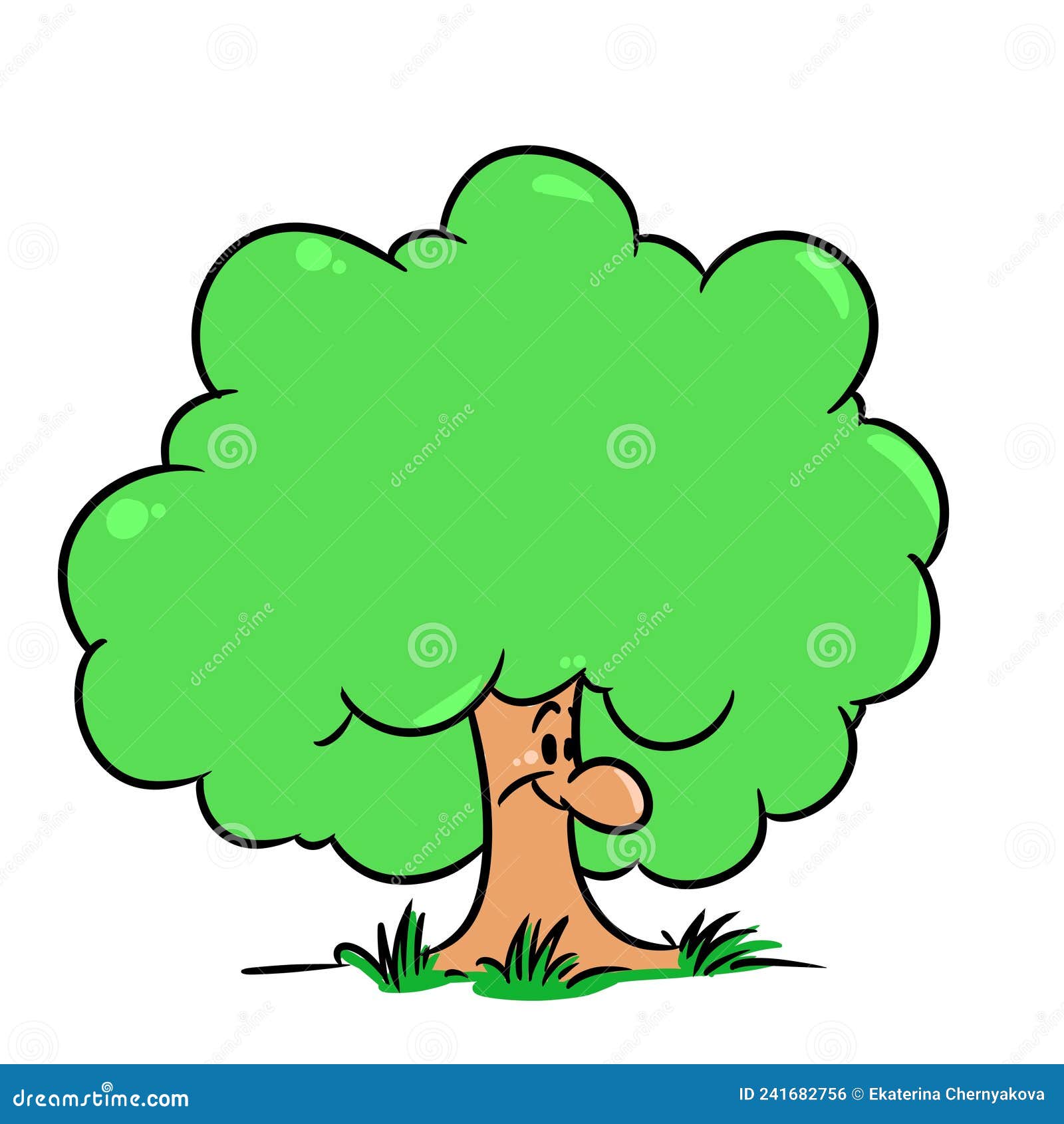 Tree Parody Cartoon Illustration Cartoon Stock Illustration ...
