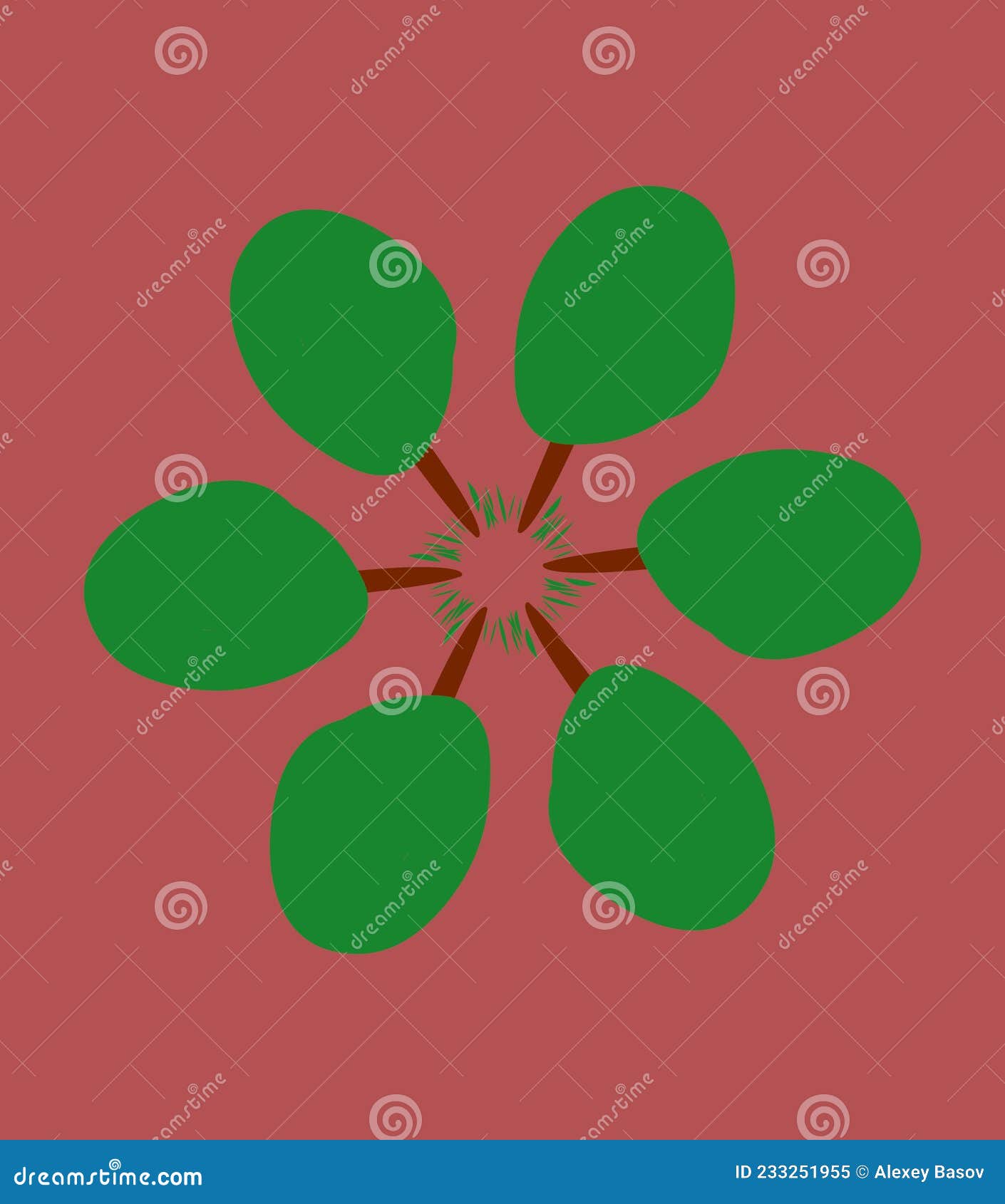 Tree Pattern. Nature Illustration Stock Illustration - Illustration of ...