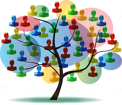 Tree of People stock vector. Illustration of colorful - 25207362