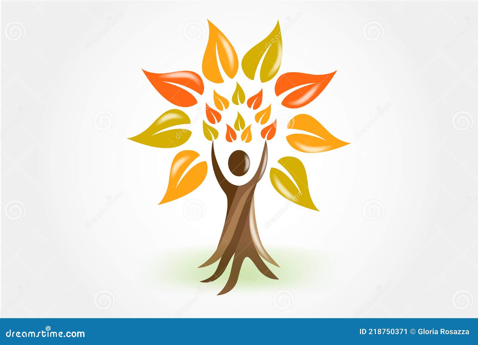 Tree People Icon Logo Vector Image Stock Vector - Illustration of ...