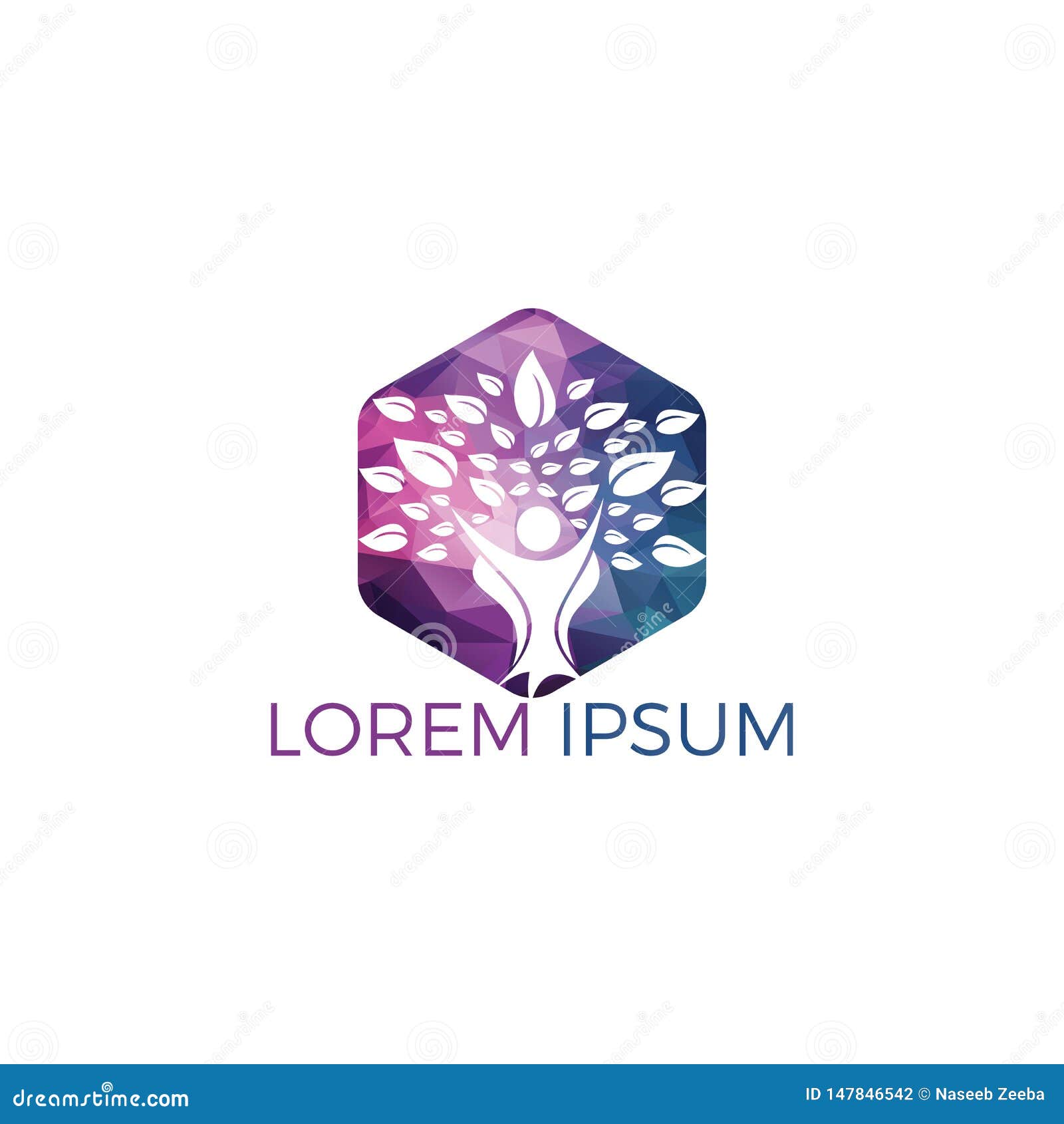 Tree People Logo. Healthy People Logo Design. Stock Vector ...