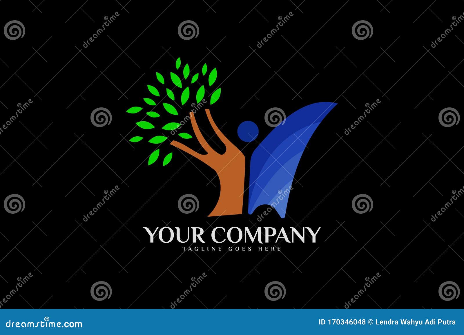 Tree people logo design stock illustration. Illustration of environment ...