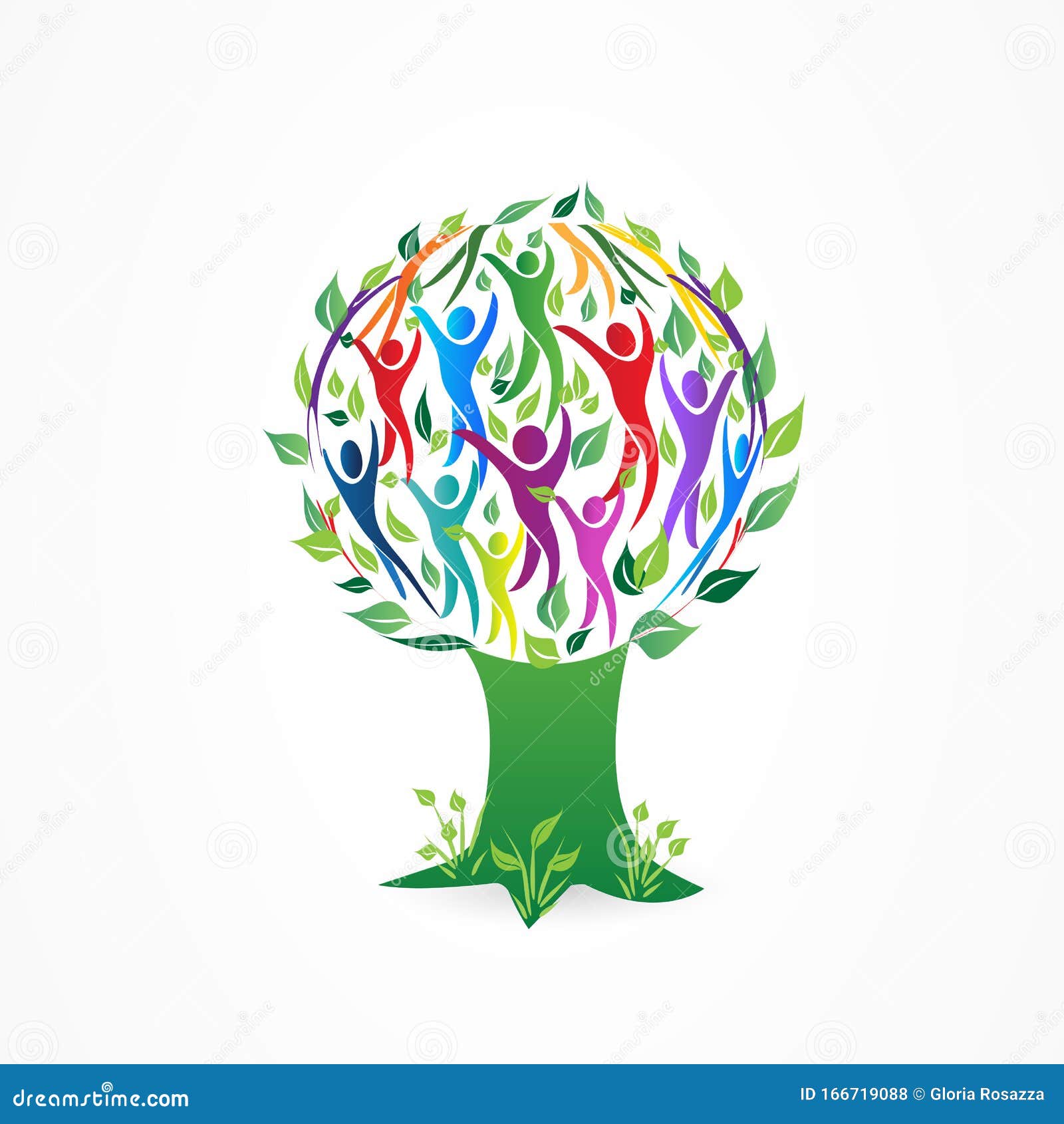 Tree People Logo Vector Symbol Design Image Stock Vector - Illustration ...
