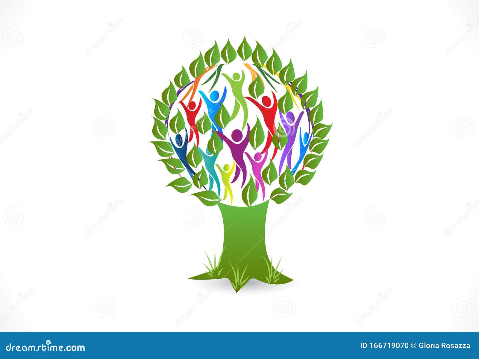 Tree People Logo Vector Symbol Stock Vector - Illustration of forest ...