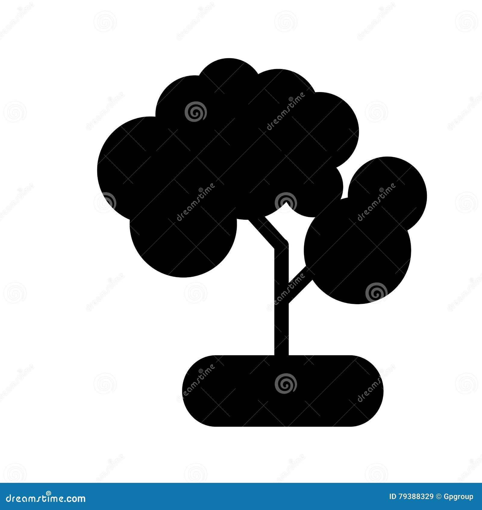 Tree pictogram icon image stock vector. Illustration of decorative ...