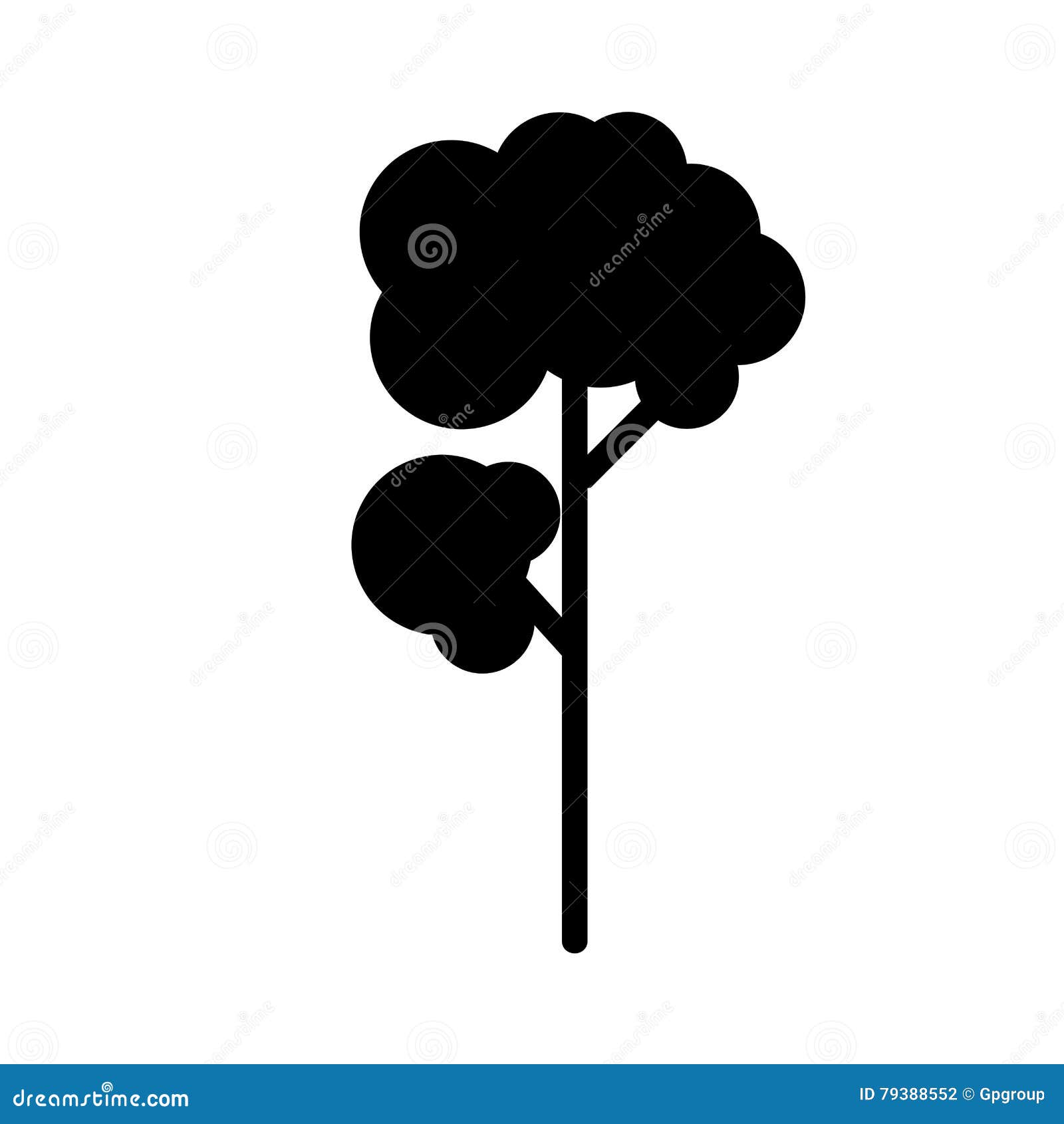 Tree pictogram icon image stock vector. Illustration of decoration ...