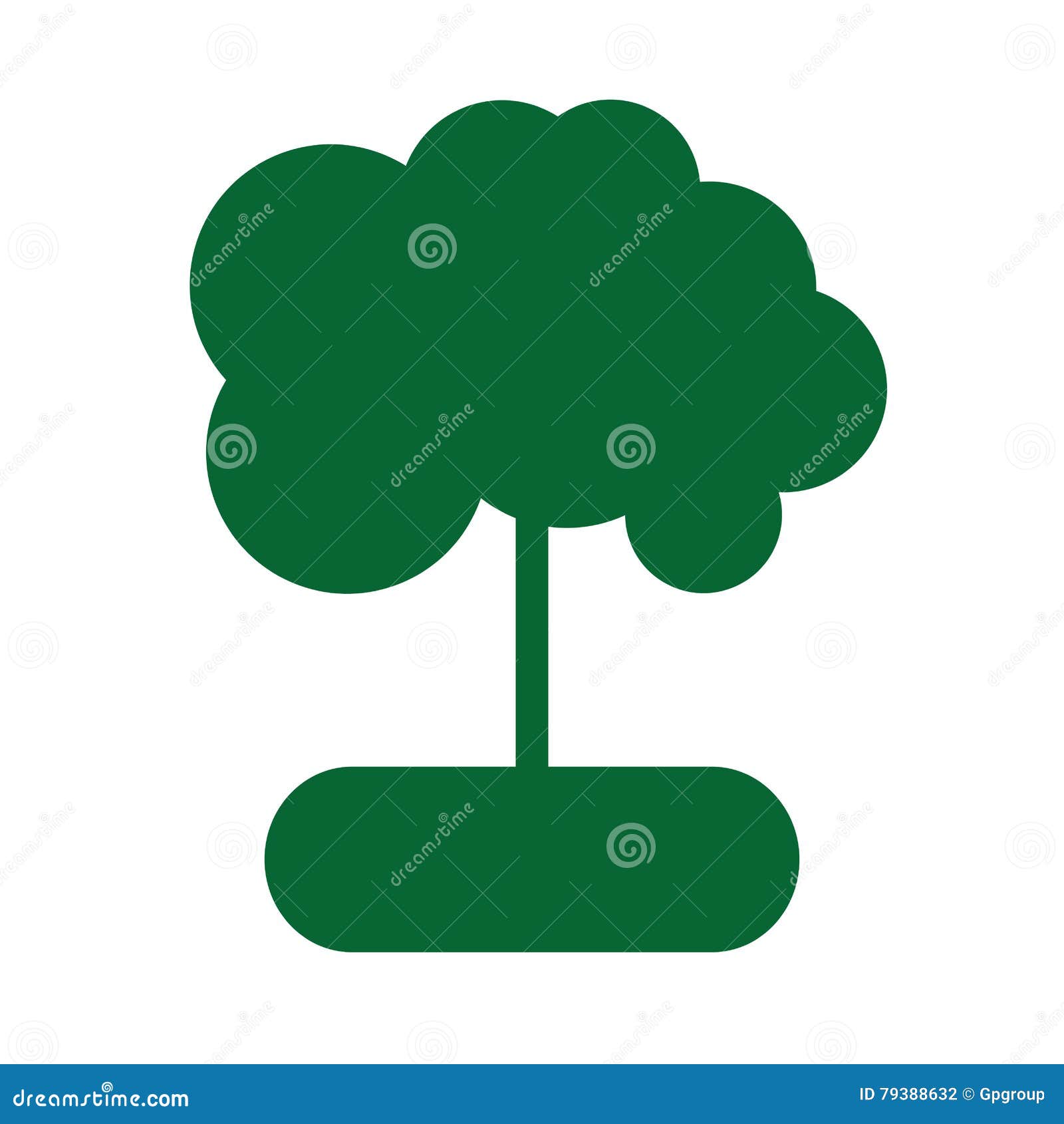 Tree pictogram icon image stock vector. Illustration of green - 79388632