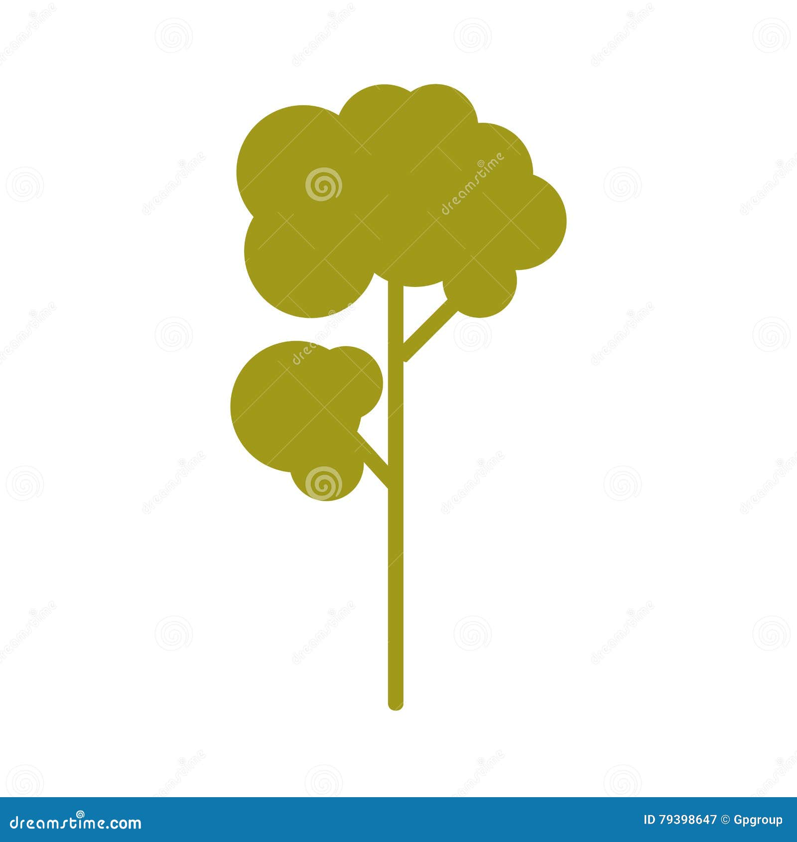 Tree pictogram icon image stock vector. Illustration of foliage - 79398647