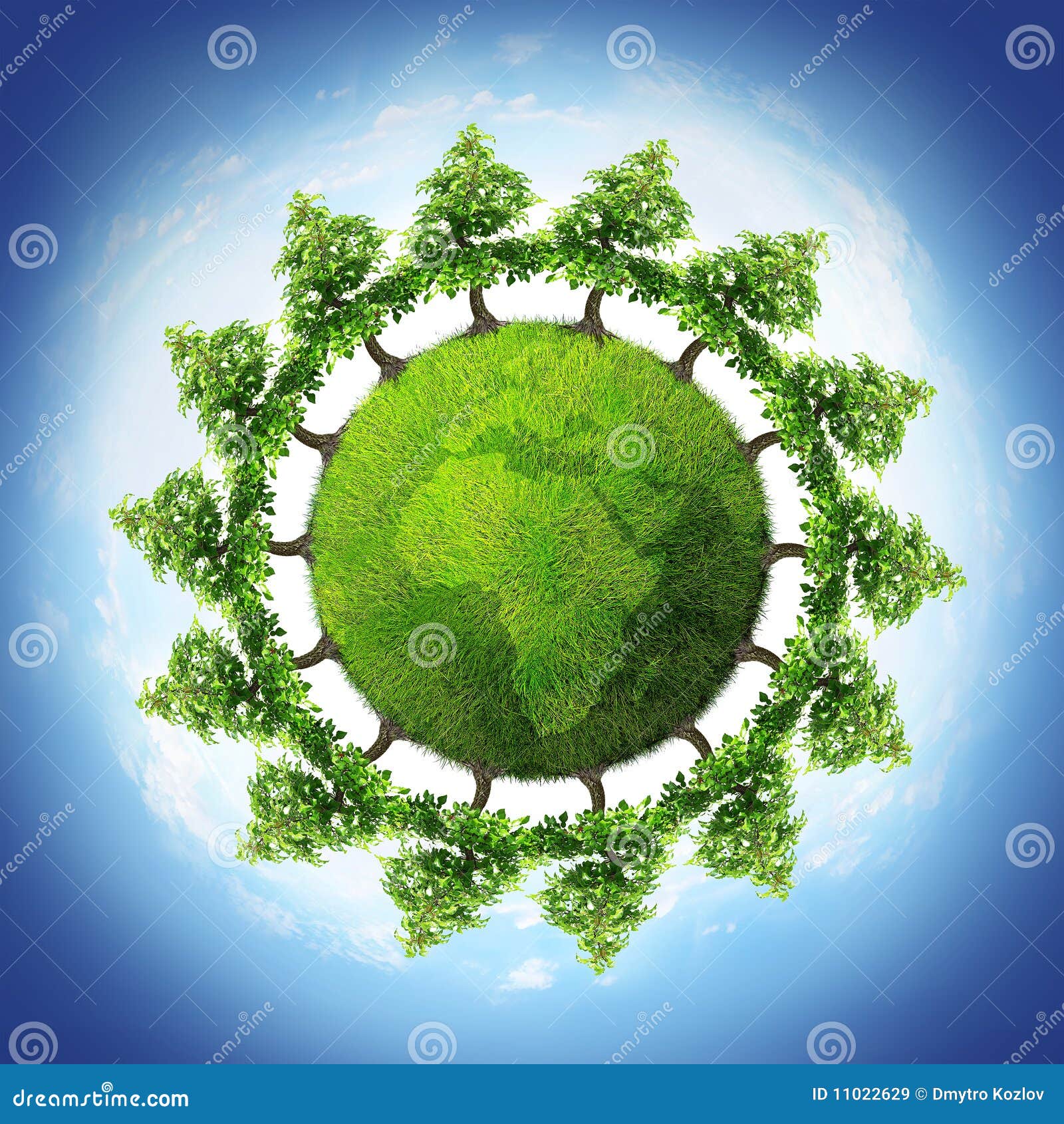 Tree planet stock illustration. Illustration of concept - 11022629