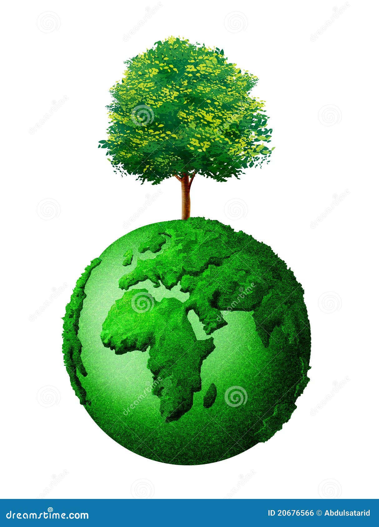 Tree and planet stock illustration. Illustration of pollution - 20676566
