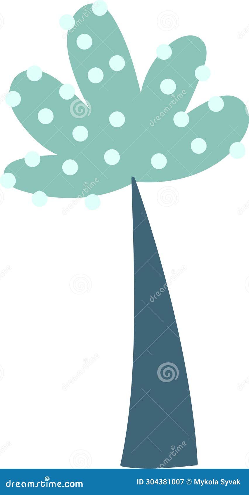 Tree Plant Childish stock vector. Illustration of vector - 304381007