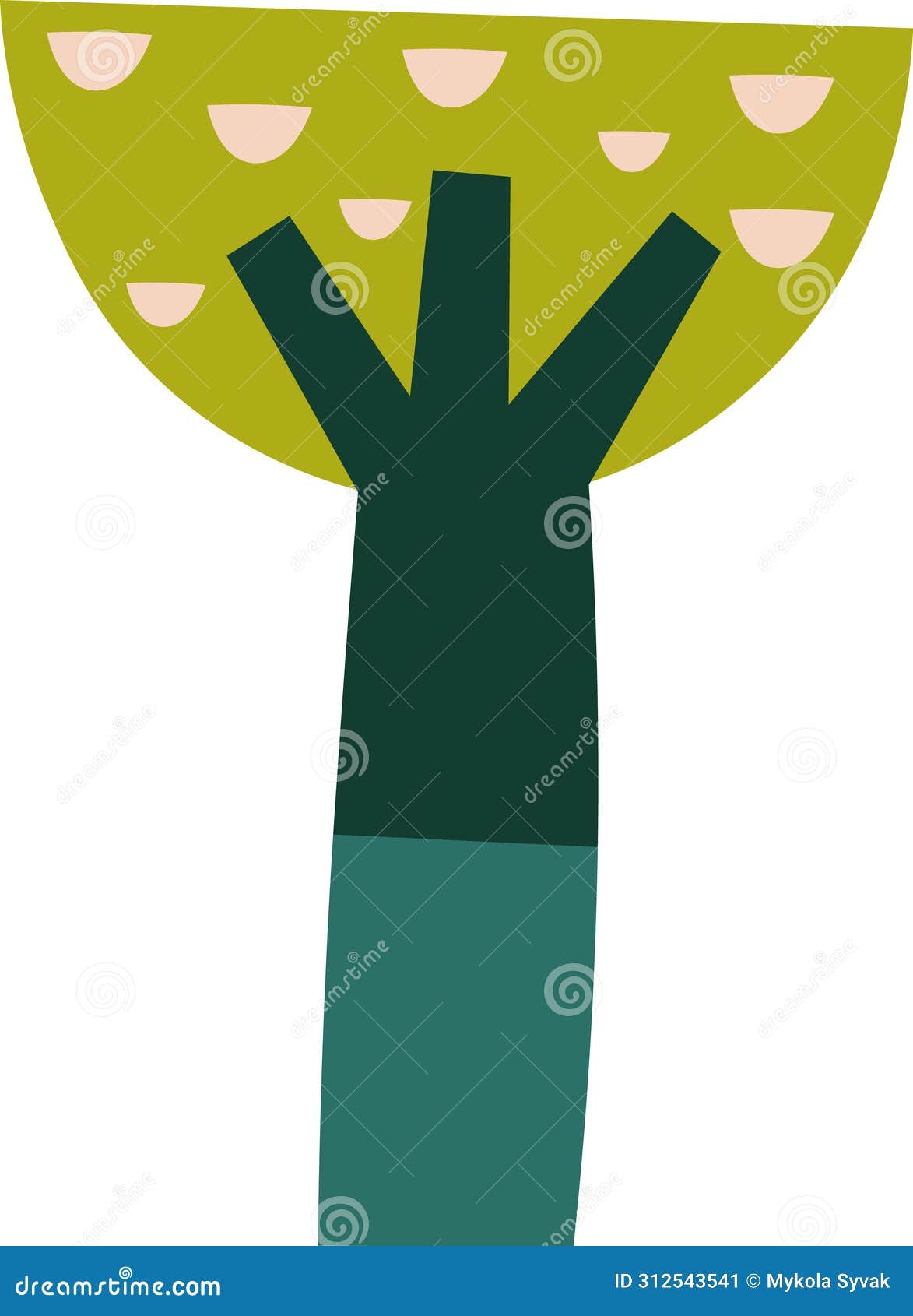 Tree Plant Childish stock vector. Illustration of nature - 312543541