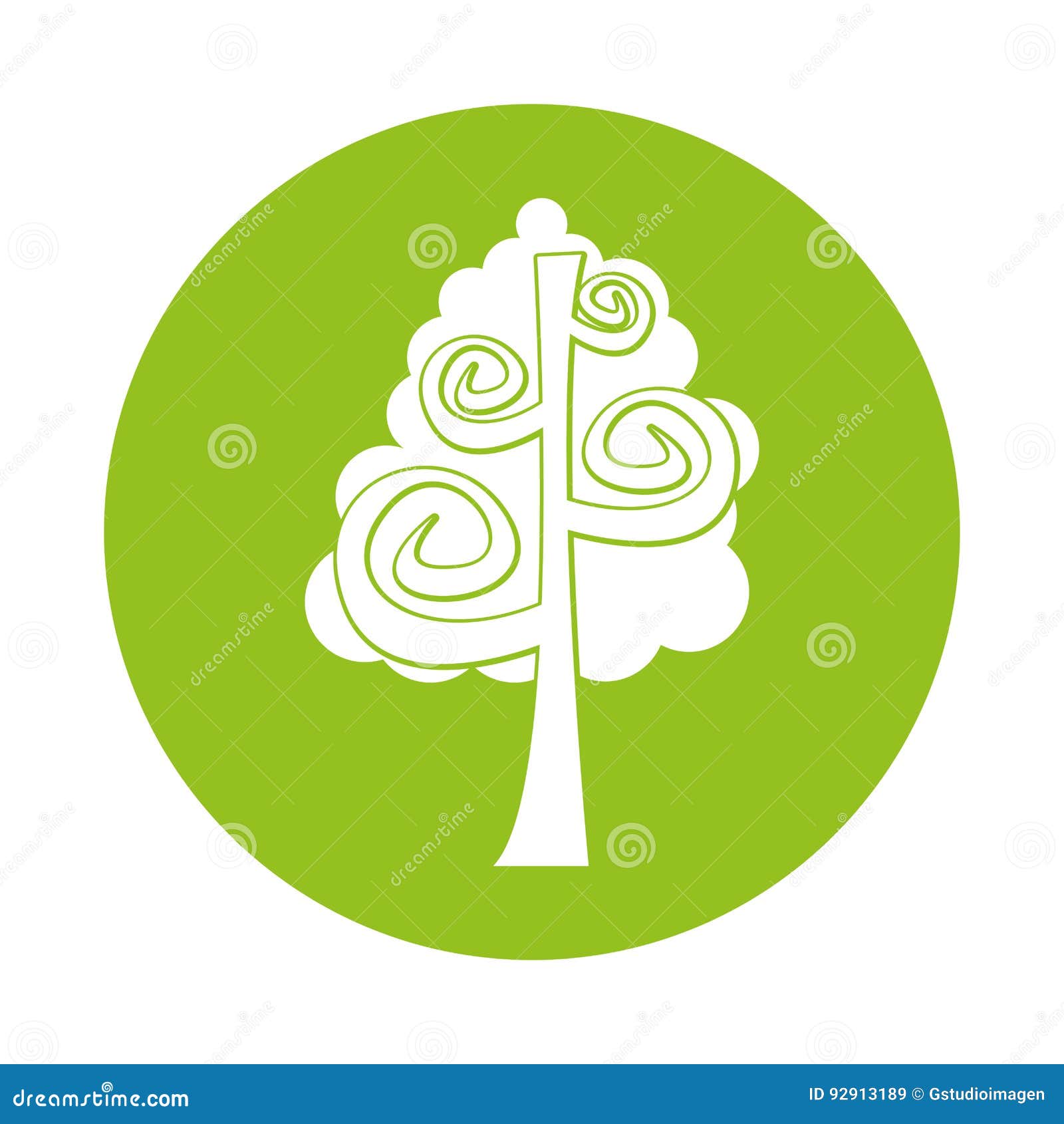 Tree plant drawing icon stock vector. Illustration of life - 92913189