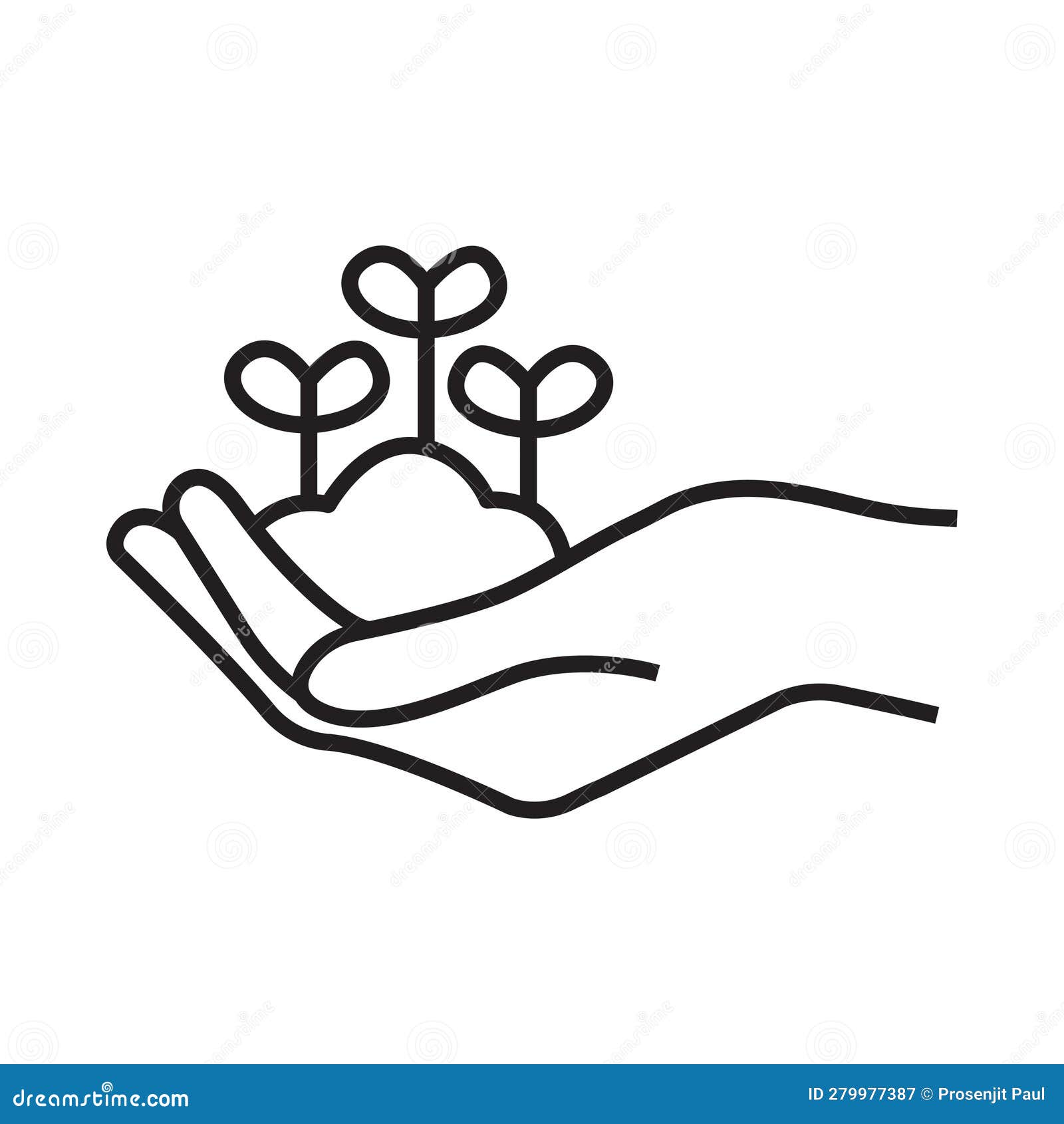 Tree, Plant, Hand, Tree on Hand Icon Stock Vector - Illustration of ...
