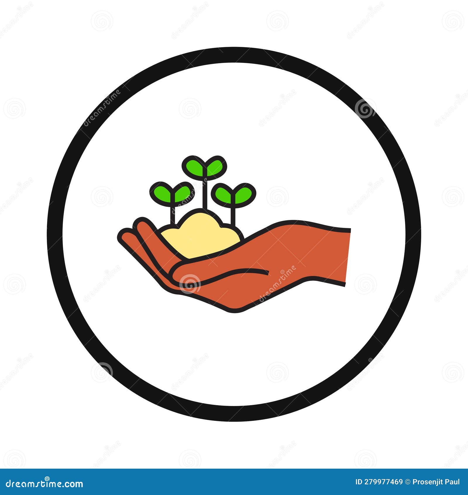 Tree, Plant, Hand, Tree on Hand Icon Stock Vector - Illustration of ...