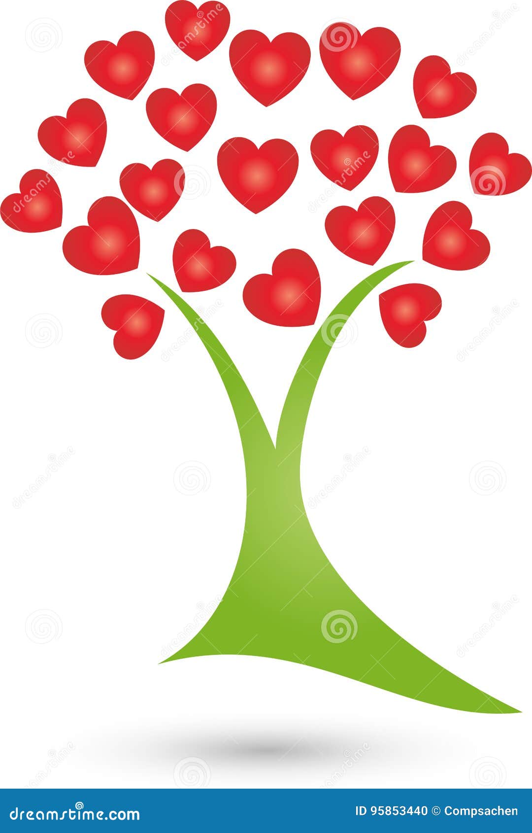 Tree, Plant Of Heart, Naturopath And Wellness Logo Vector Illustration ...