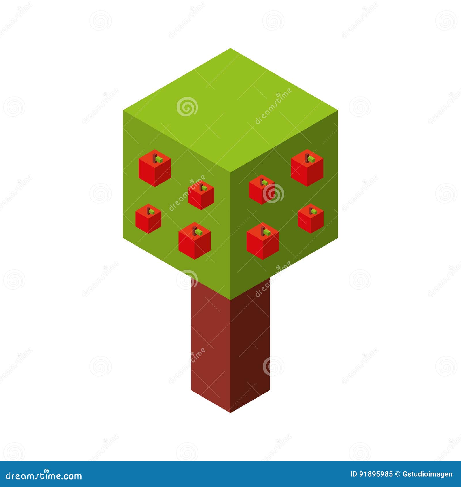Tree plant isometric icon stock vector. Illustration of graphic - 91895985