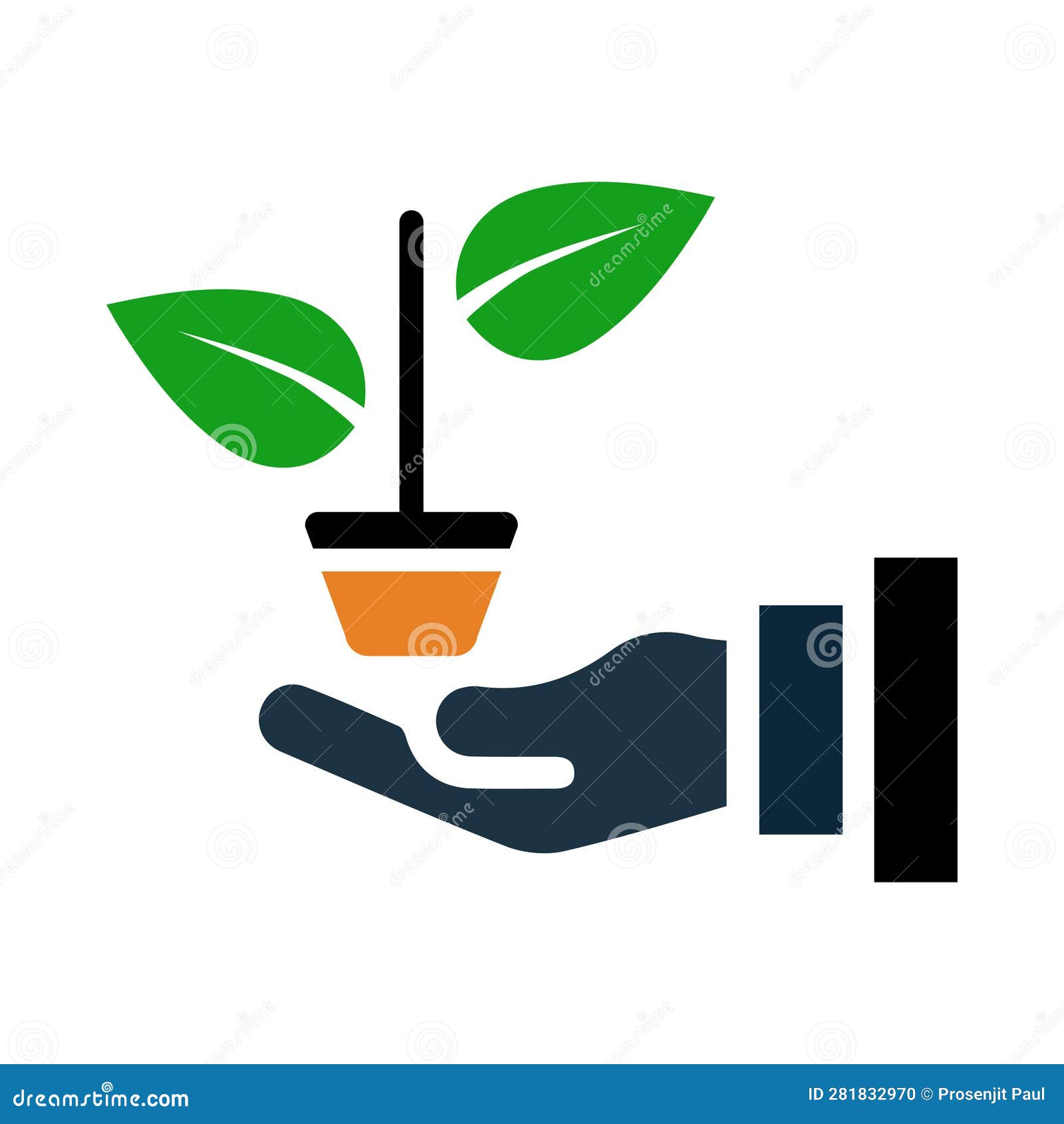 Tree, Plant, Save Nature, Plant Tree, Green Tree Growing in Hand Icon ...
