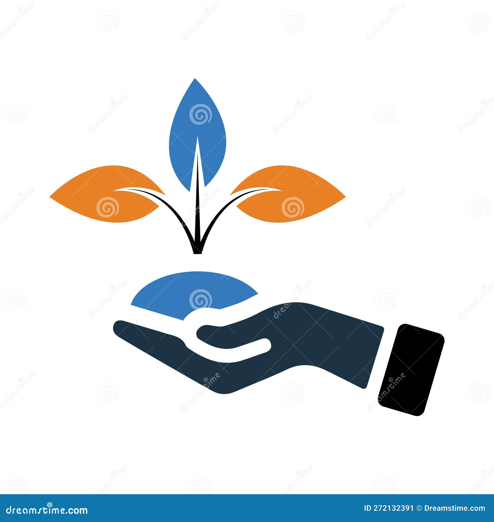 Tree, Plant, Start Up, Care, Tree on Hand Icon Stock Vector ...