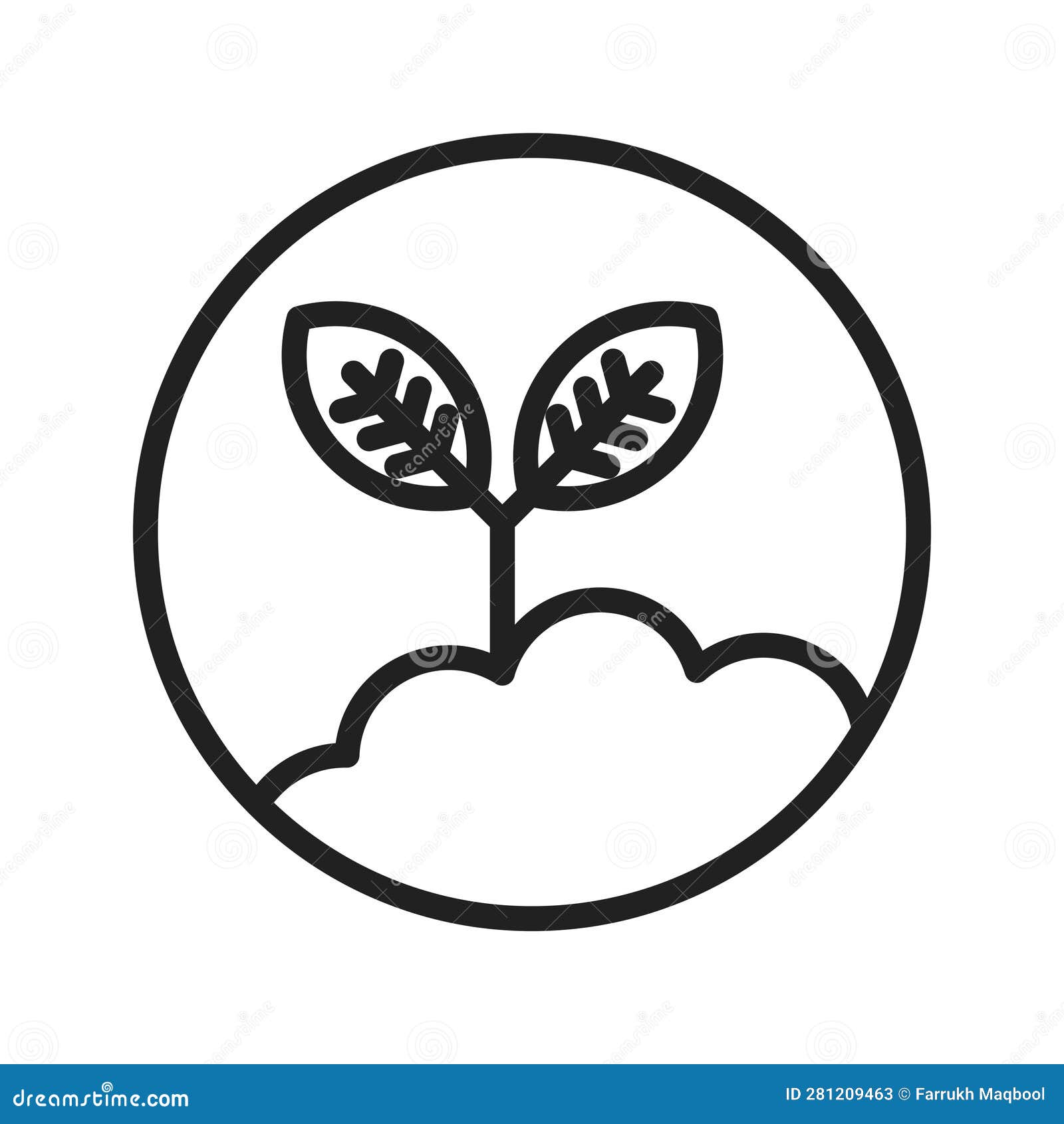 Tree Planting icon image. stock vector. Illustration of symbol - 281209463