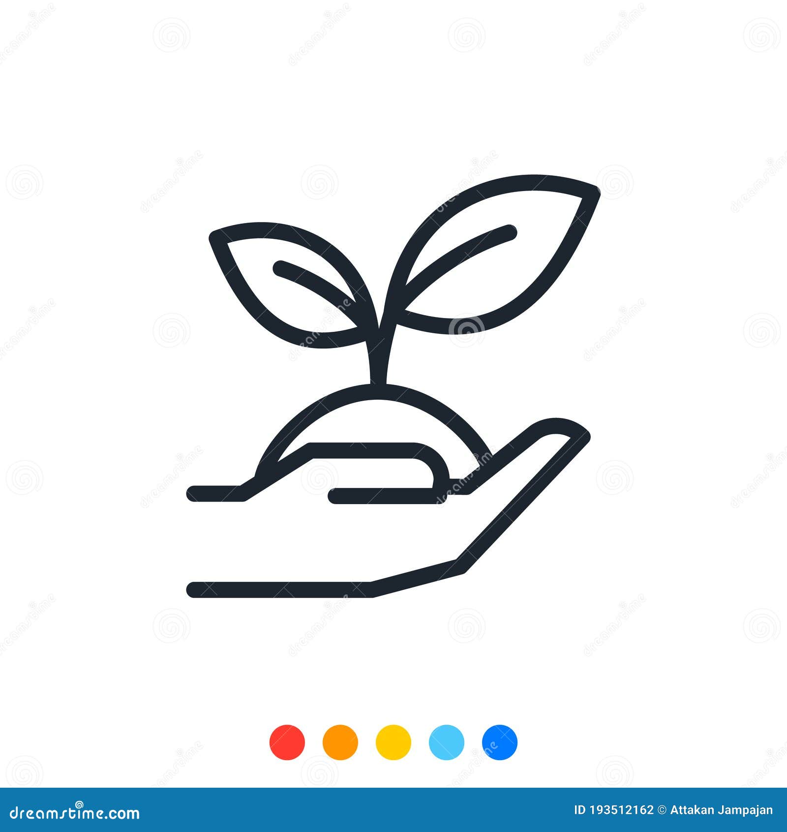 Tree Planting Icon,Sapling Icon,Vector and Illustration Stock Vector ...