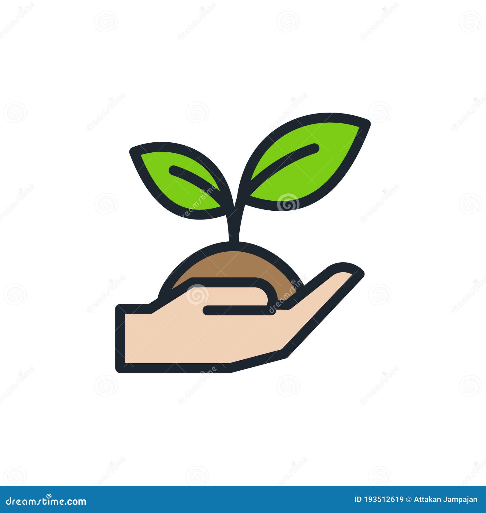 Tree Planting Icon,Sapling Icon,Vector and Illustration Stock Vector ...