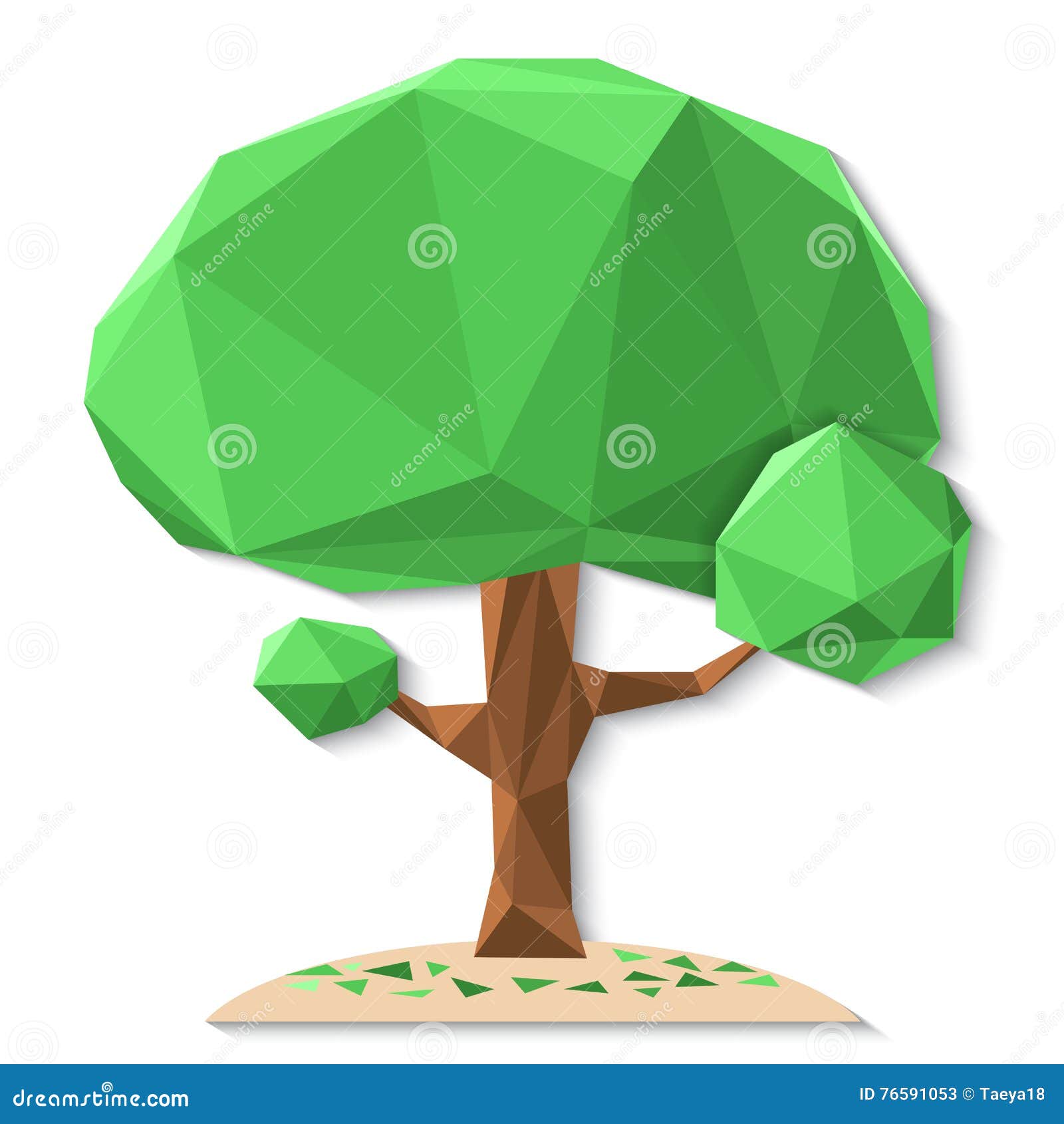 Tree polygon stock vector. Illustration of brochure, concept - 76591053