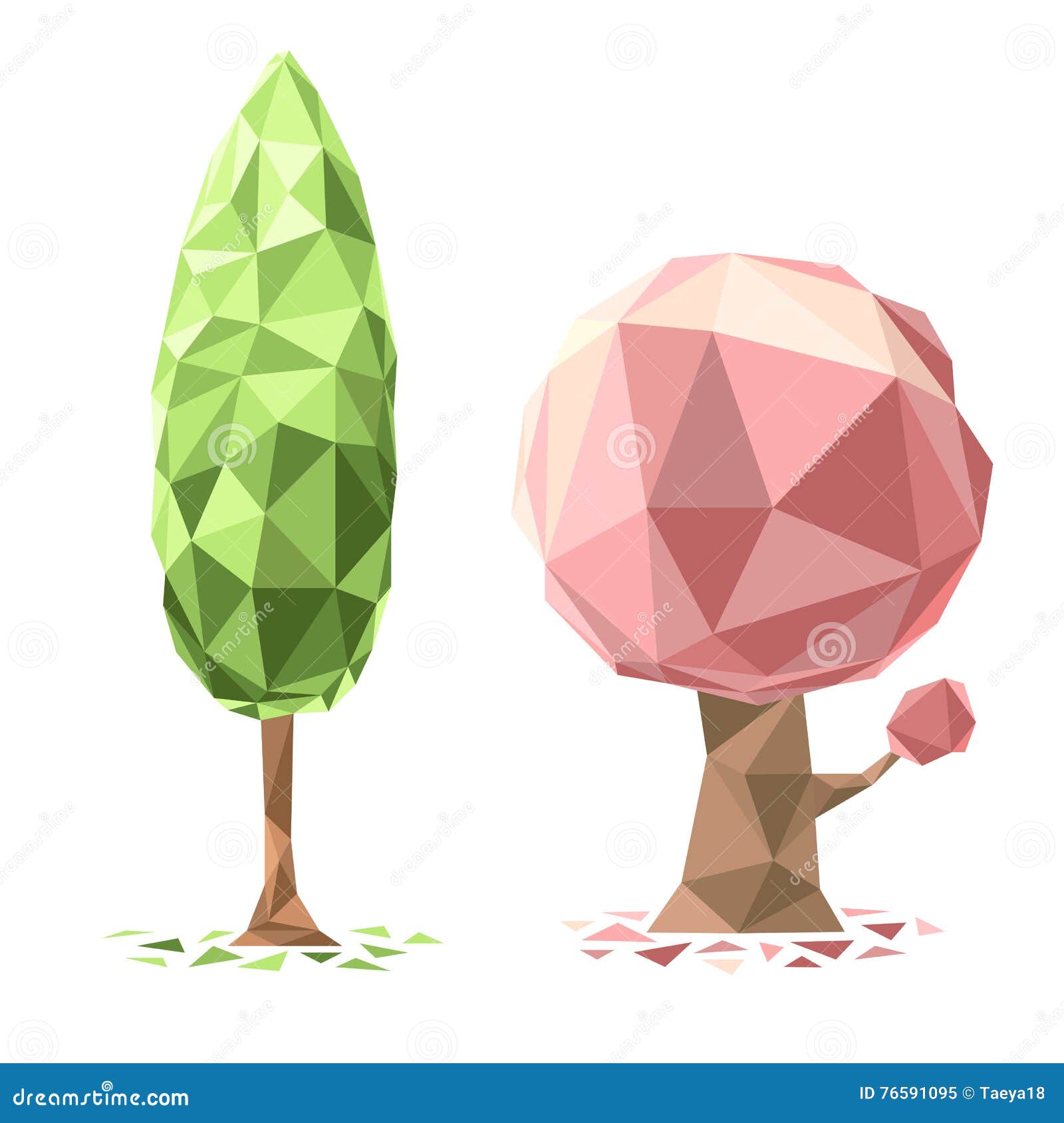 Tree polygon stock vector. Illustration of inspiration - 76591095
