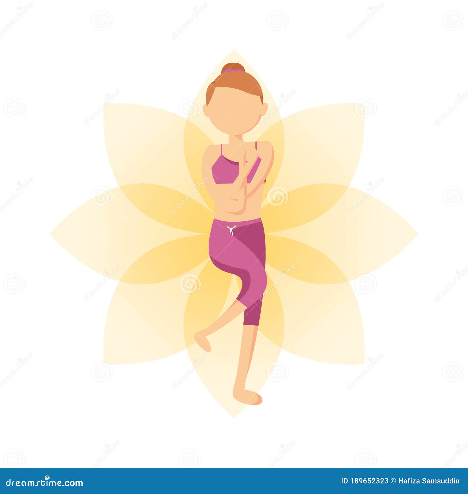 Tree Pose. Vector Illustration Decorative Design Stock Vector ...