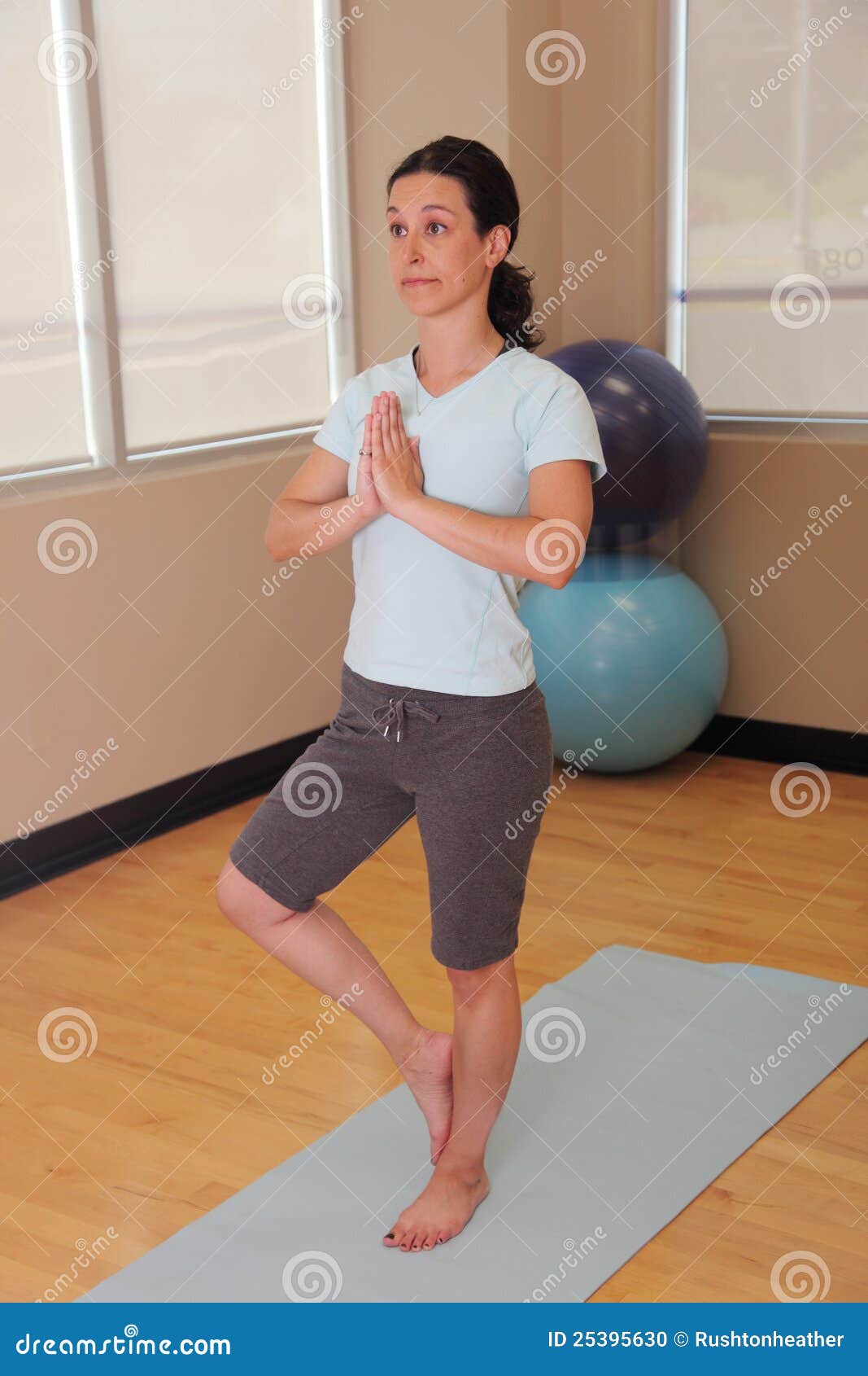 Tree pose yoga stock photo. Image of ankle, relax, meditation - 25395630