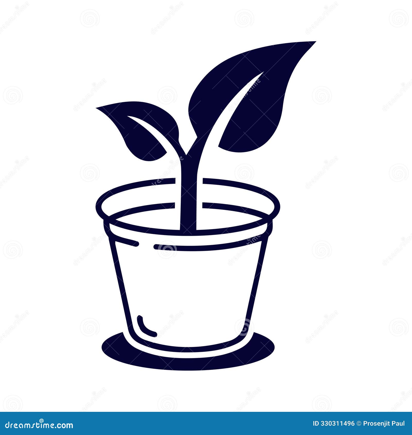 Tree, Pot, Plant, Plant in a Pot Icon Stock Illustration - Illustration ...