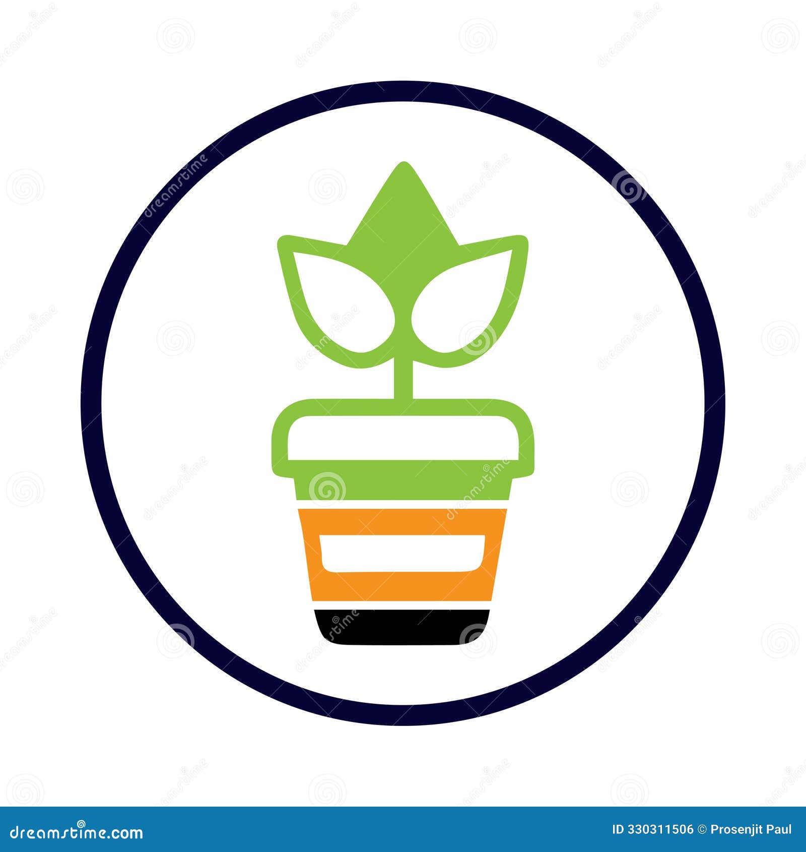 Tree, Pot, Plant, Plant in a Pot Icon Stock Illustration - Illustration ...