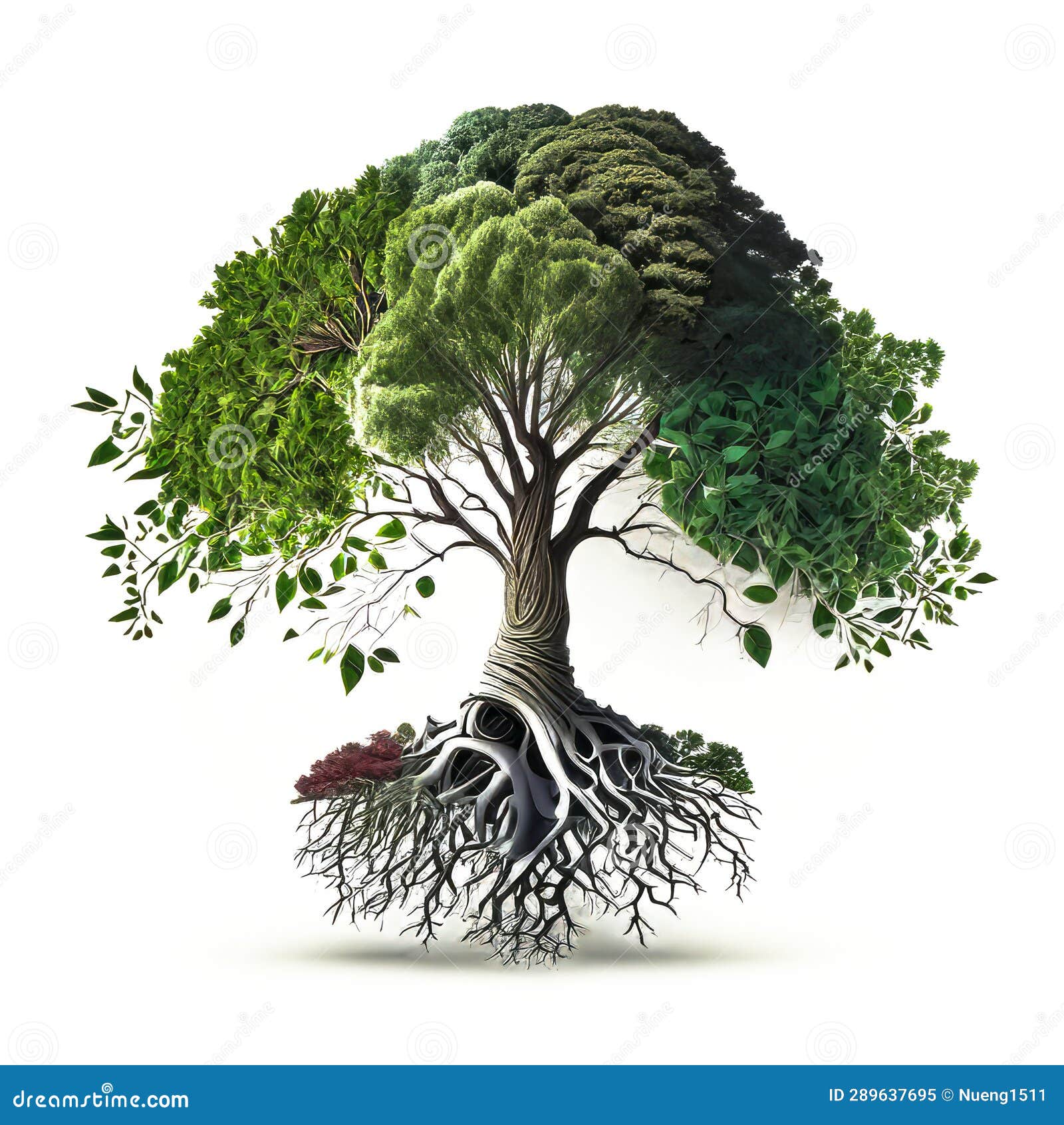 A Tree With Profile Photos, Symbolizing Familial Connections And ...