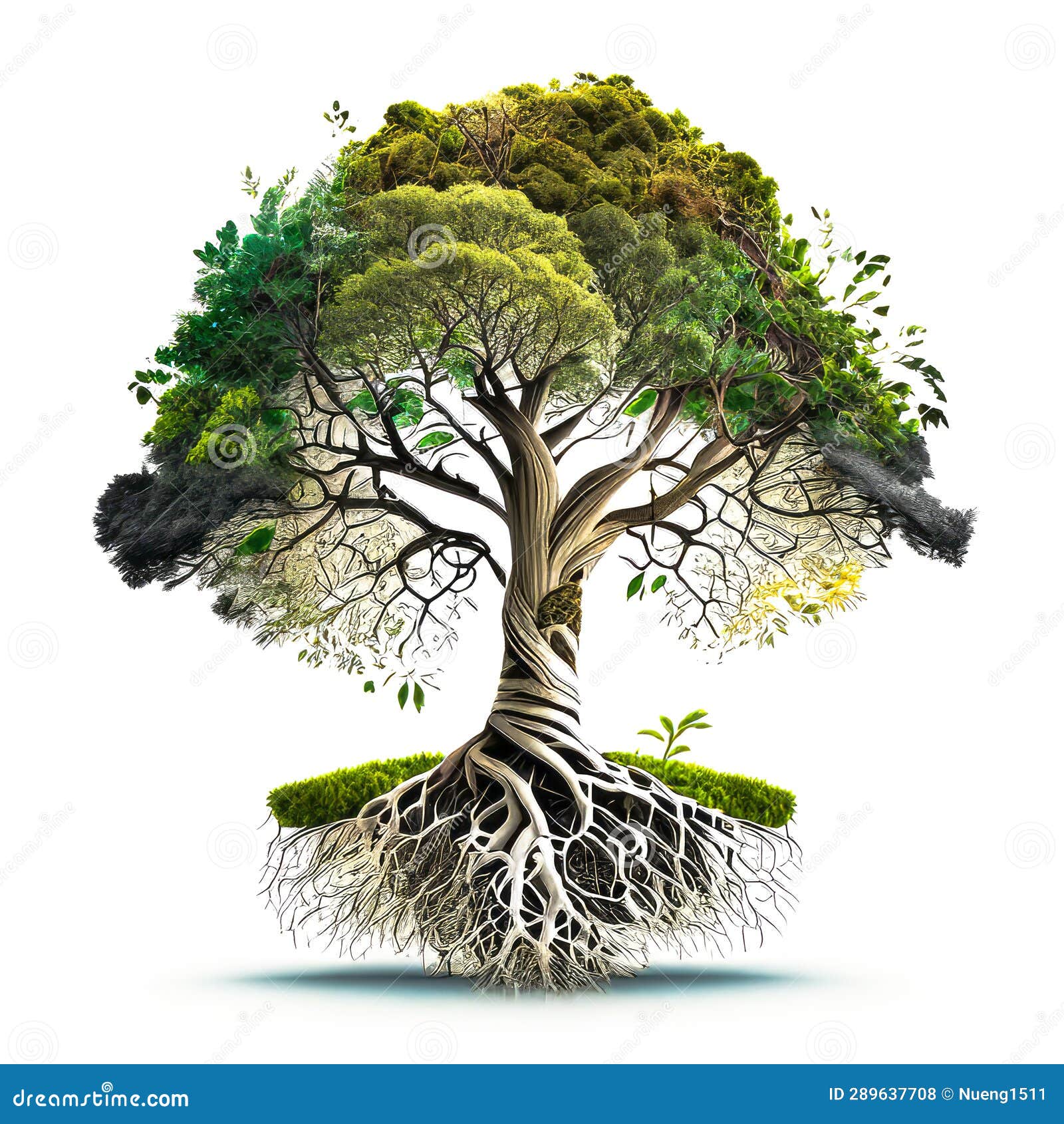 A Tree With Profile Photos, Symbolizing Familial Connections And ...