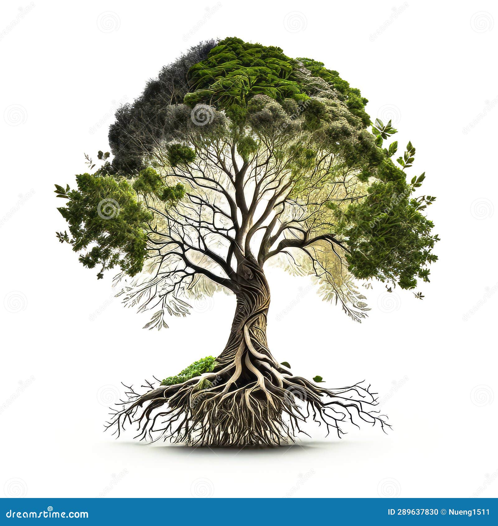 A Tree With Profile Photos, Symbolizing Familial Connections And ...