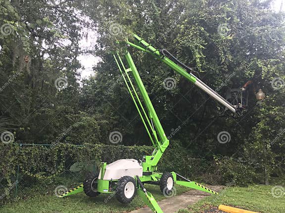 Tree Pruning Work by Professional Worker on a Lifting Platform Stock ...