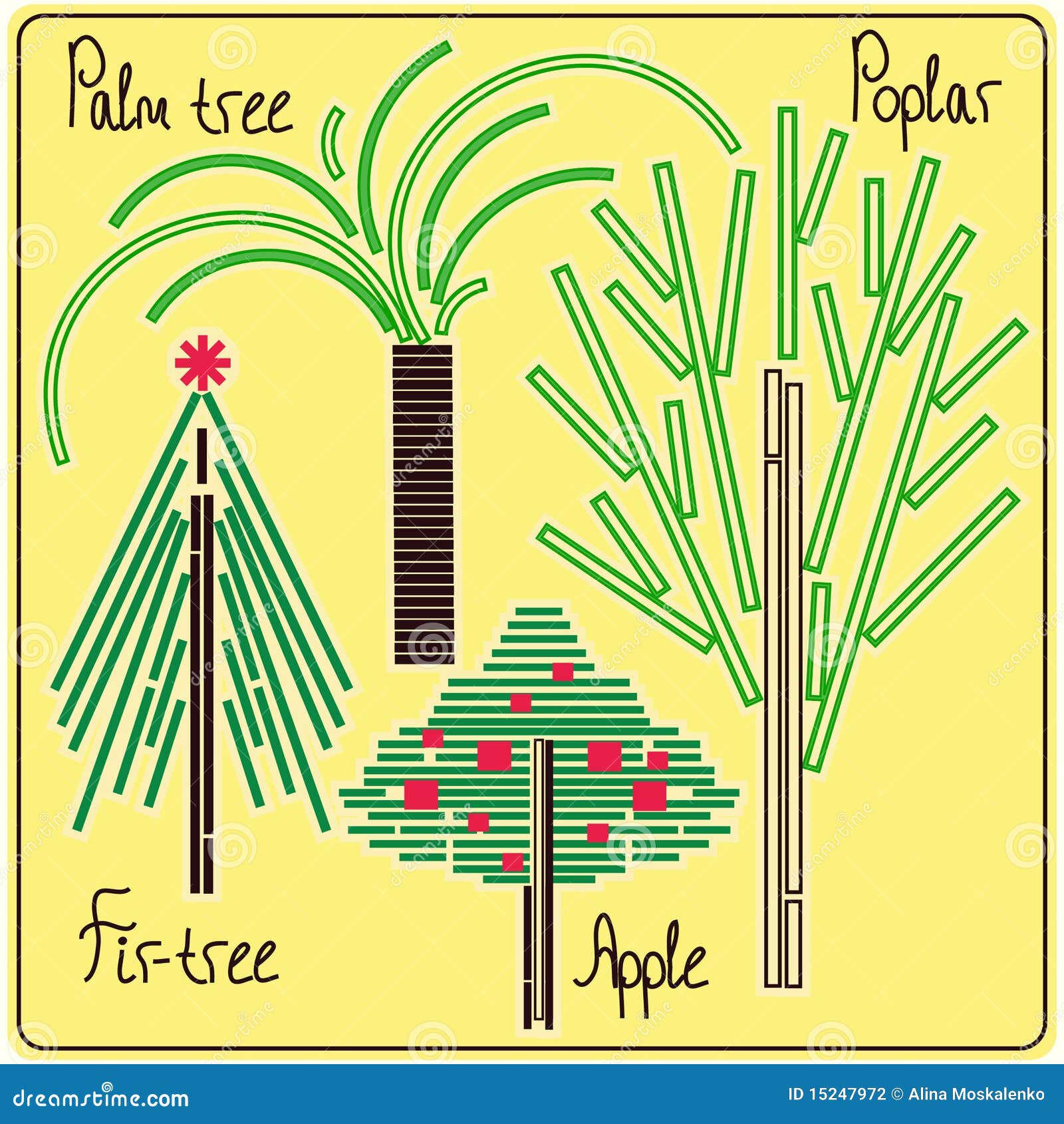 Tree_quadrate stock vector. Illustration of tree, ecology - 15247972