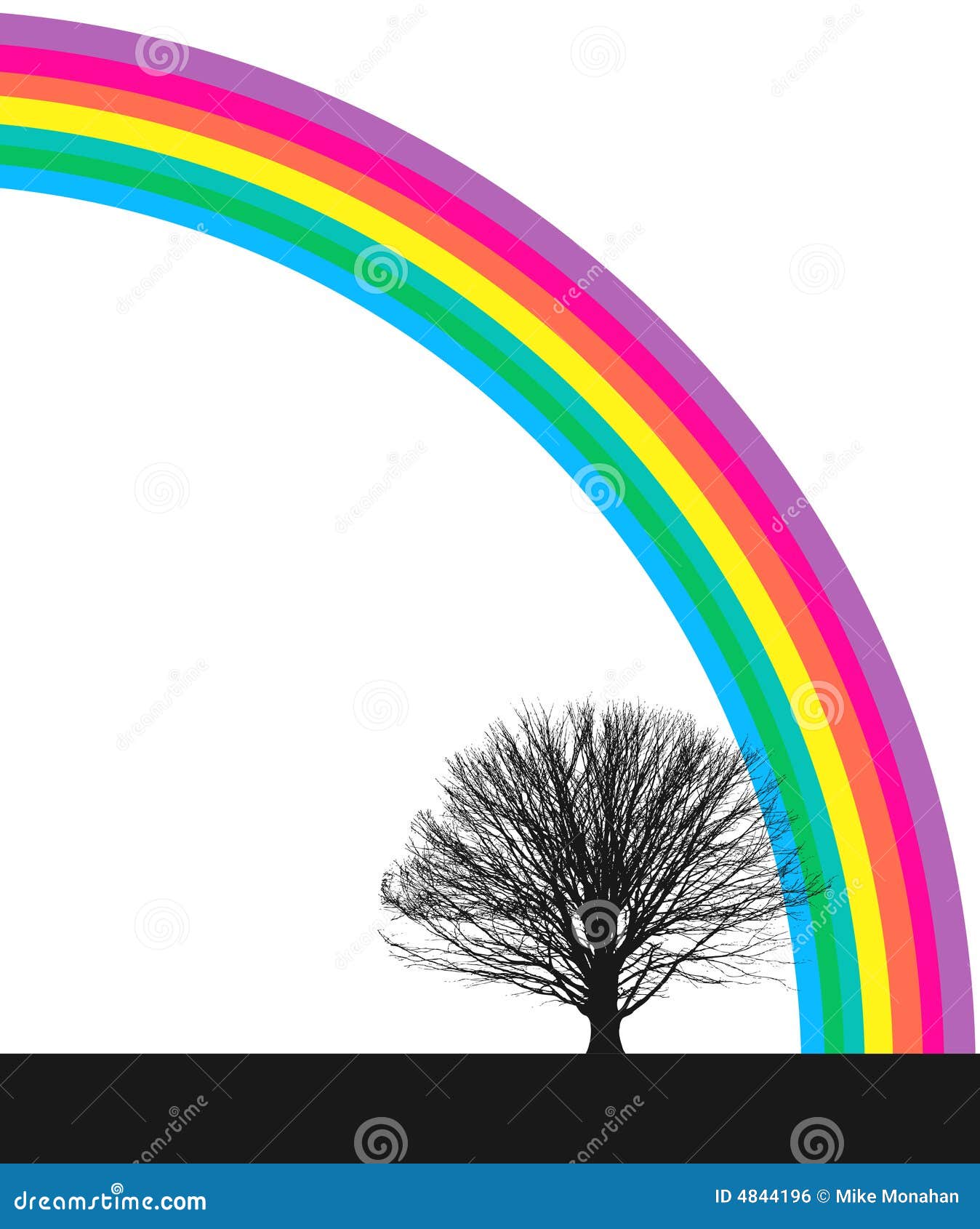 Tree and rainbow stock vector. Illustration of concept - 4844196
