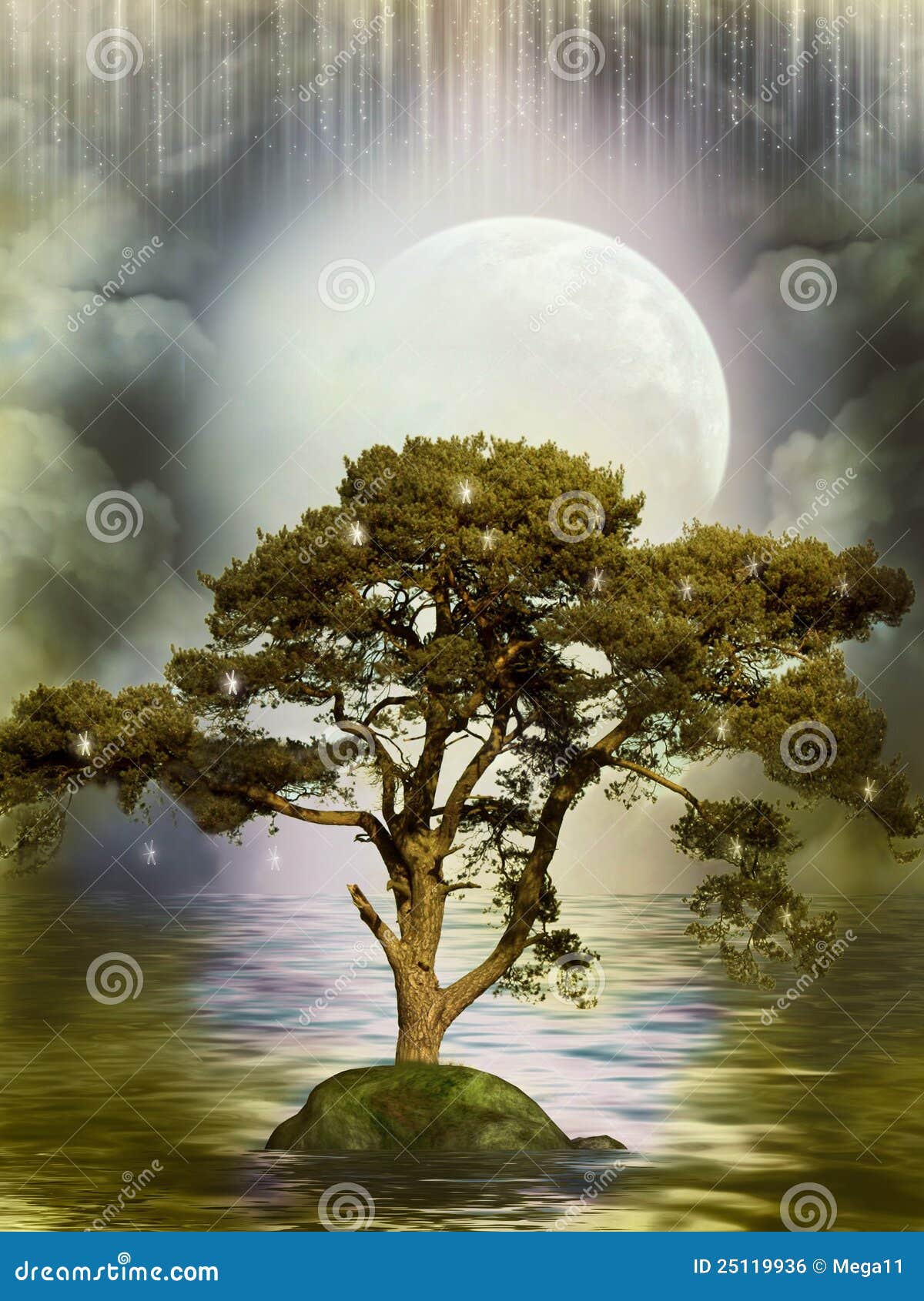 Tree reflection stock illustration. Illustration of reflection - 25119936